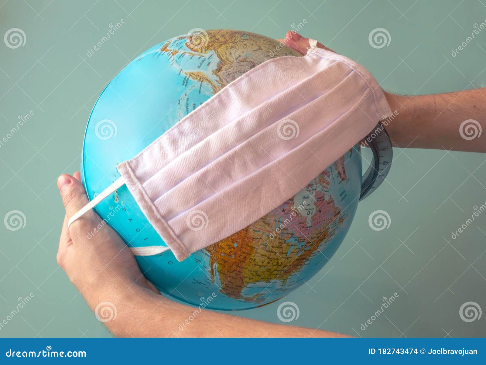World with a Mask for a Prevention and Virus Stock Photo - Image of ...
