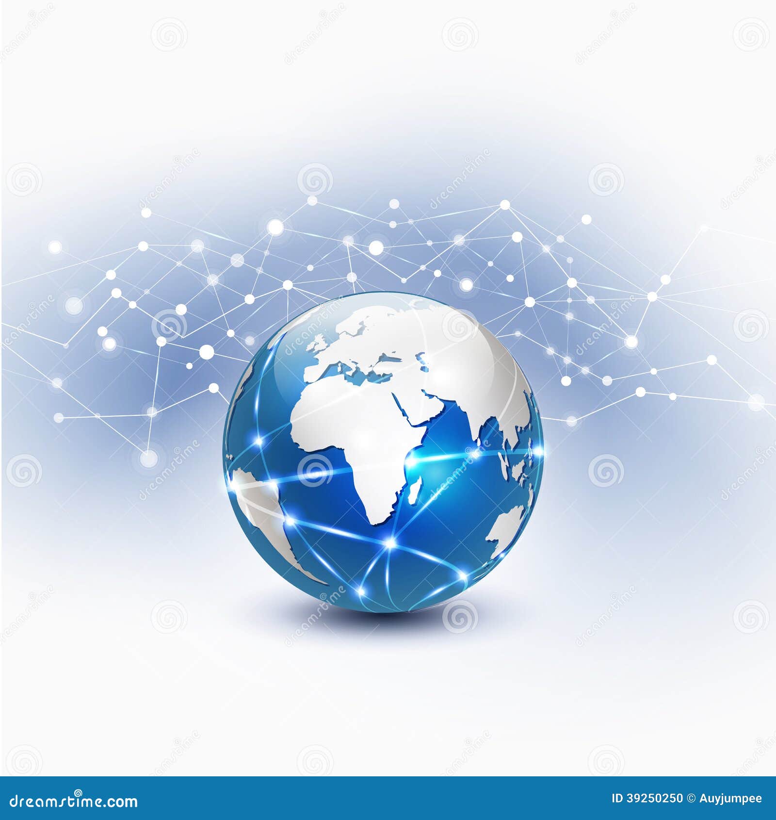World Mesh Network Technology, Illustration Stock Vector - Illustration ...