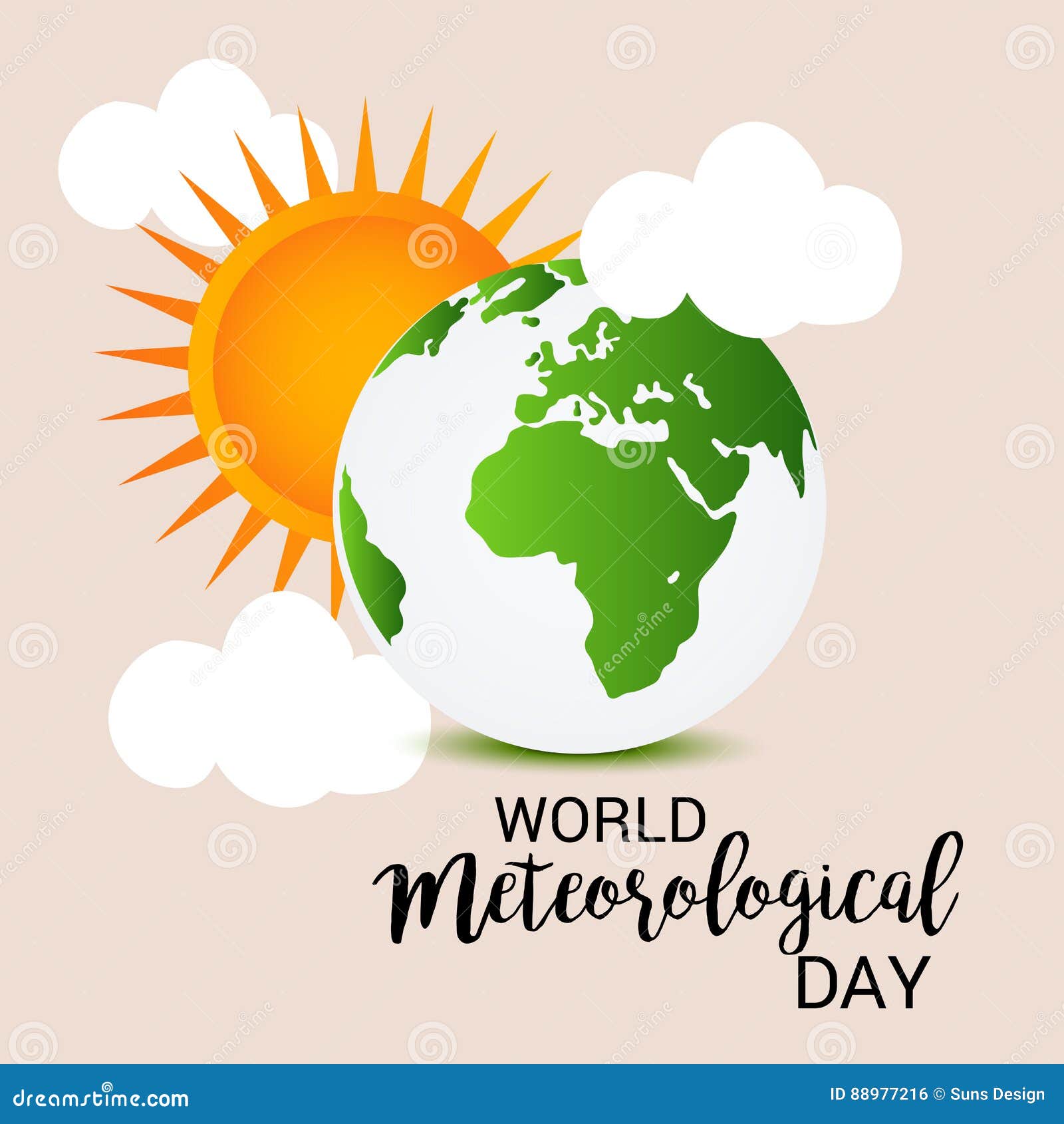 World Meteorological Day Vector Illustration, Simple Design, Suitable ...