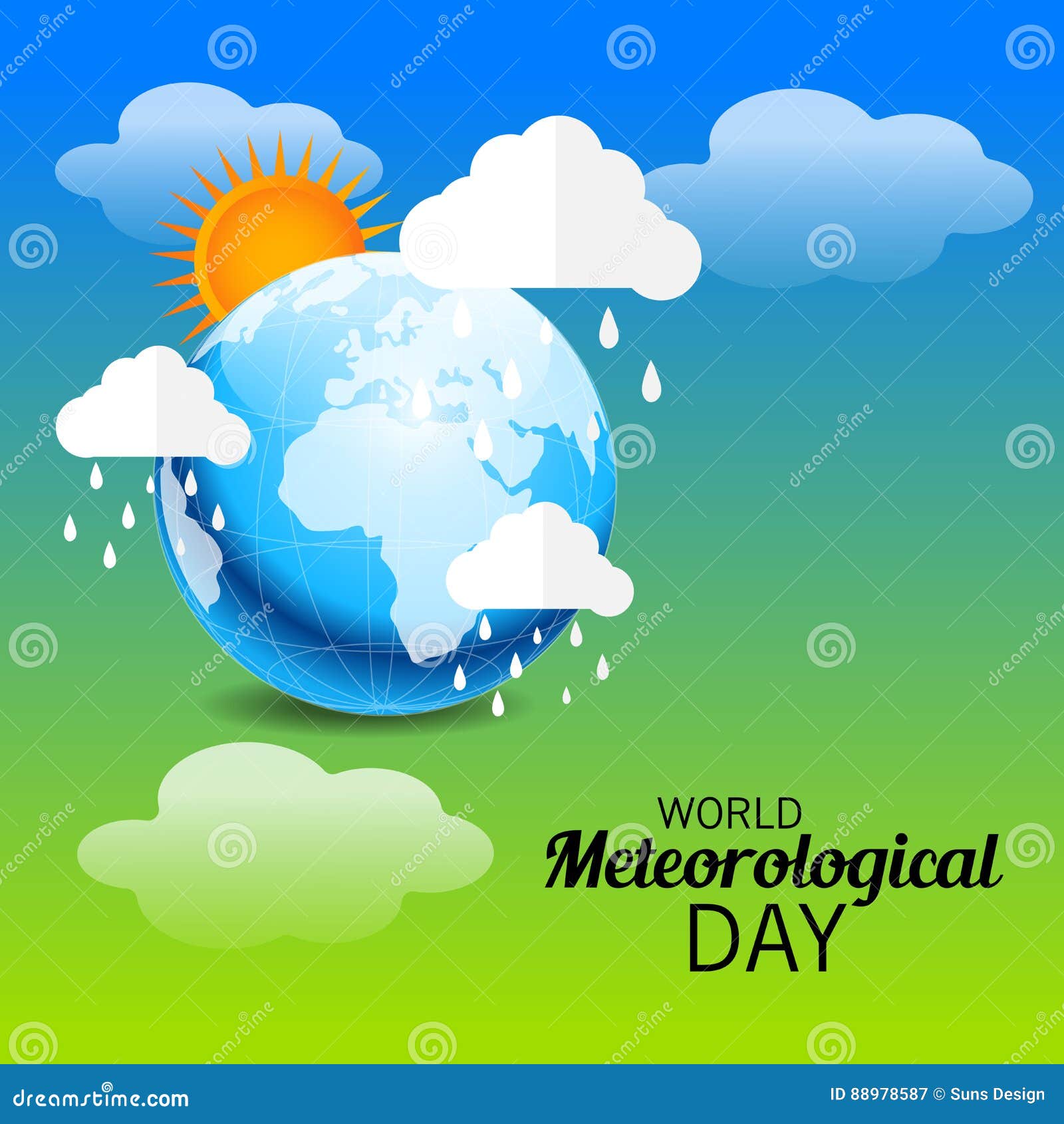 World Meteorological Day Vector Illustration, Simple Design, Suitable ...