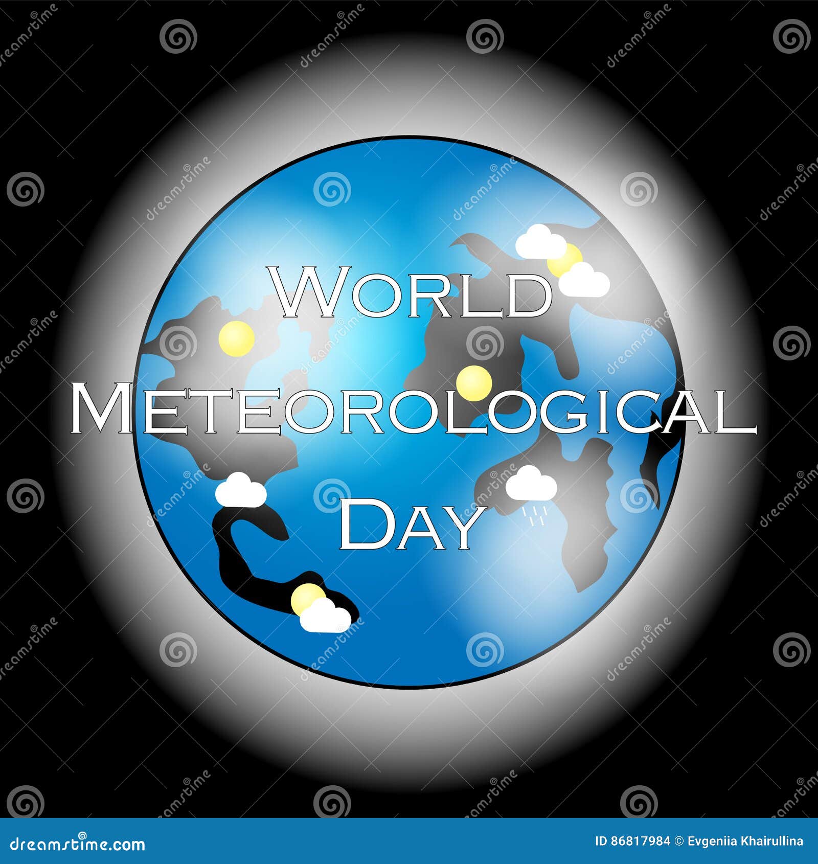 World Meteorological Day stock vector. Illustration of calendar - 86817984