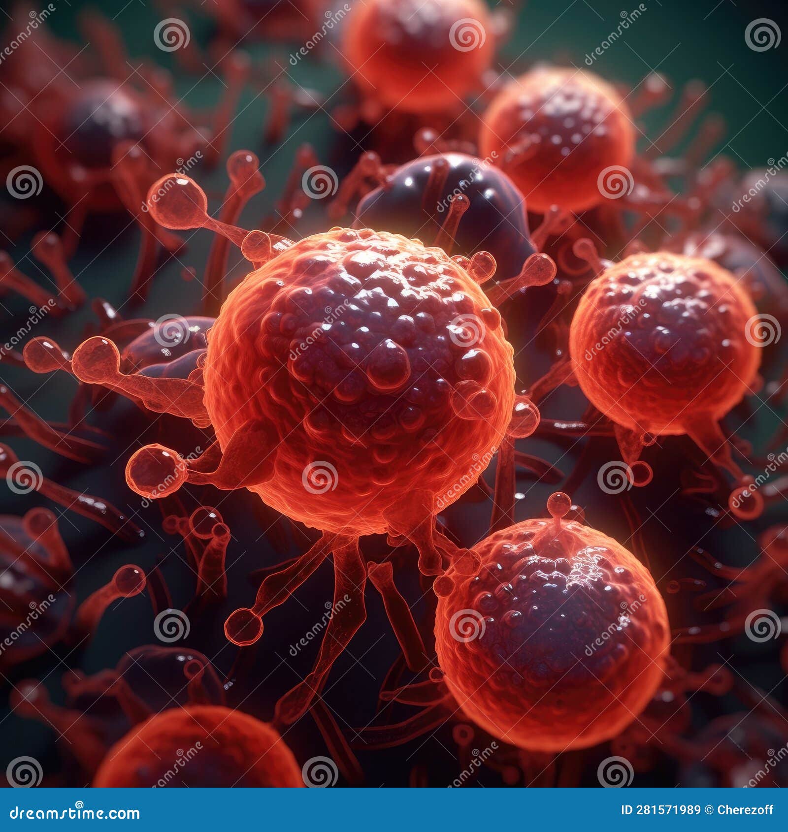 The World of Microorganisms Stock Illustration - Illustration of viral ...