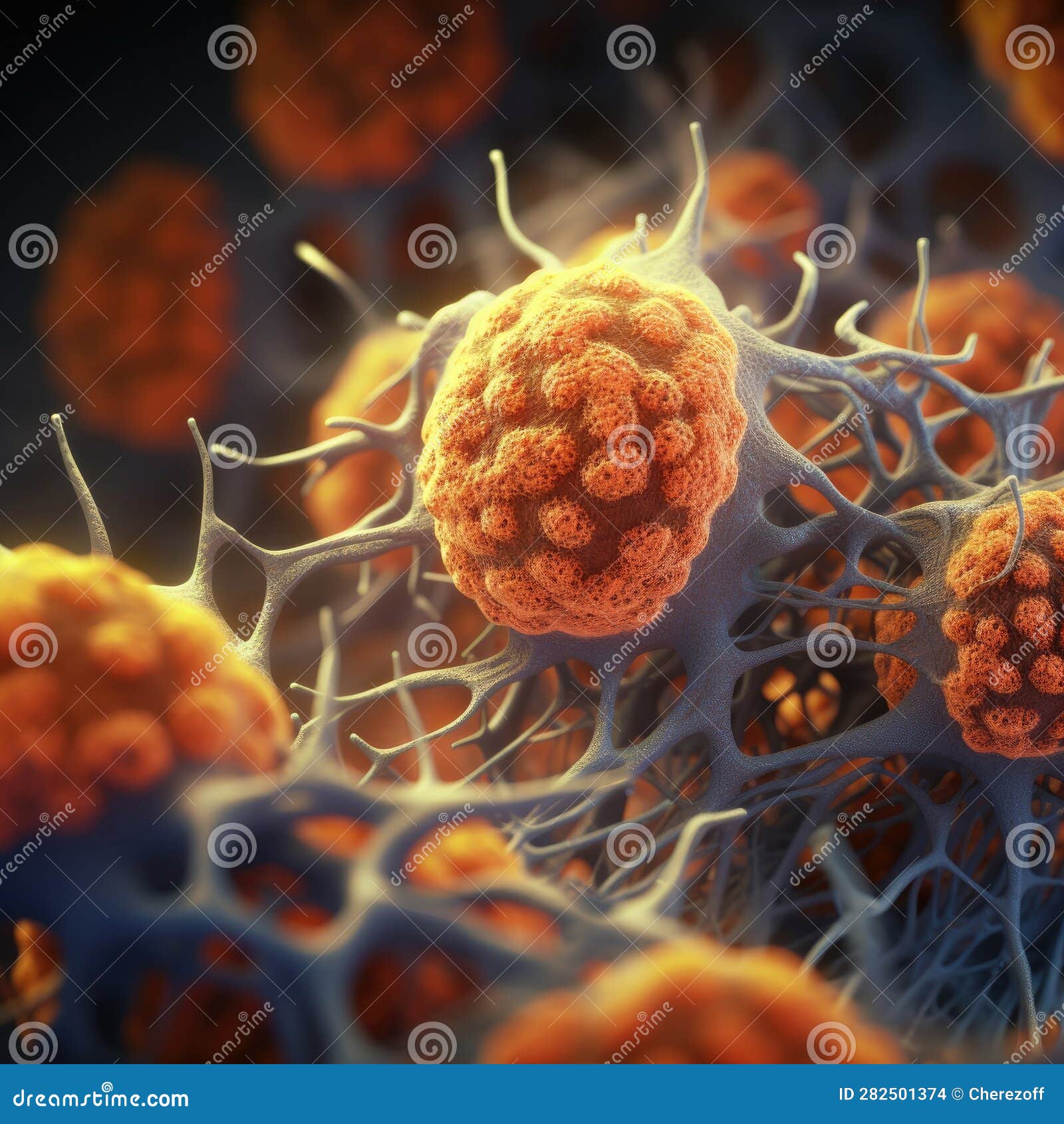 The World of Microorganisms Stock Illustration - Illustration of cell ...