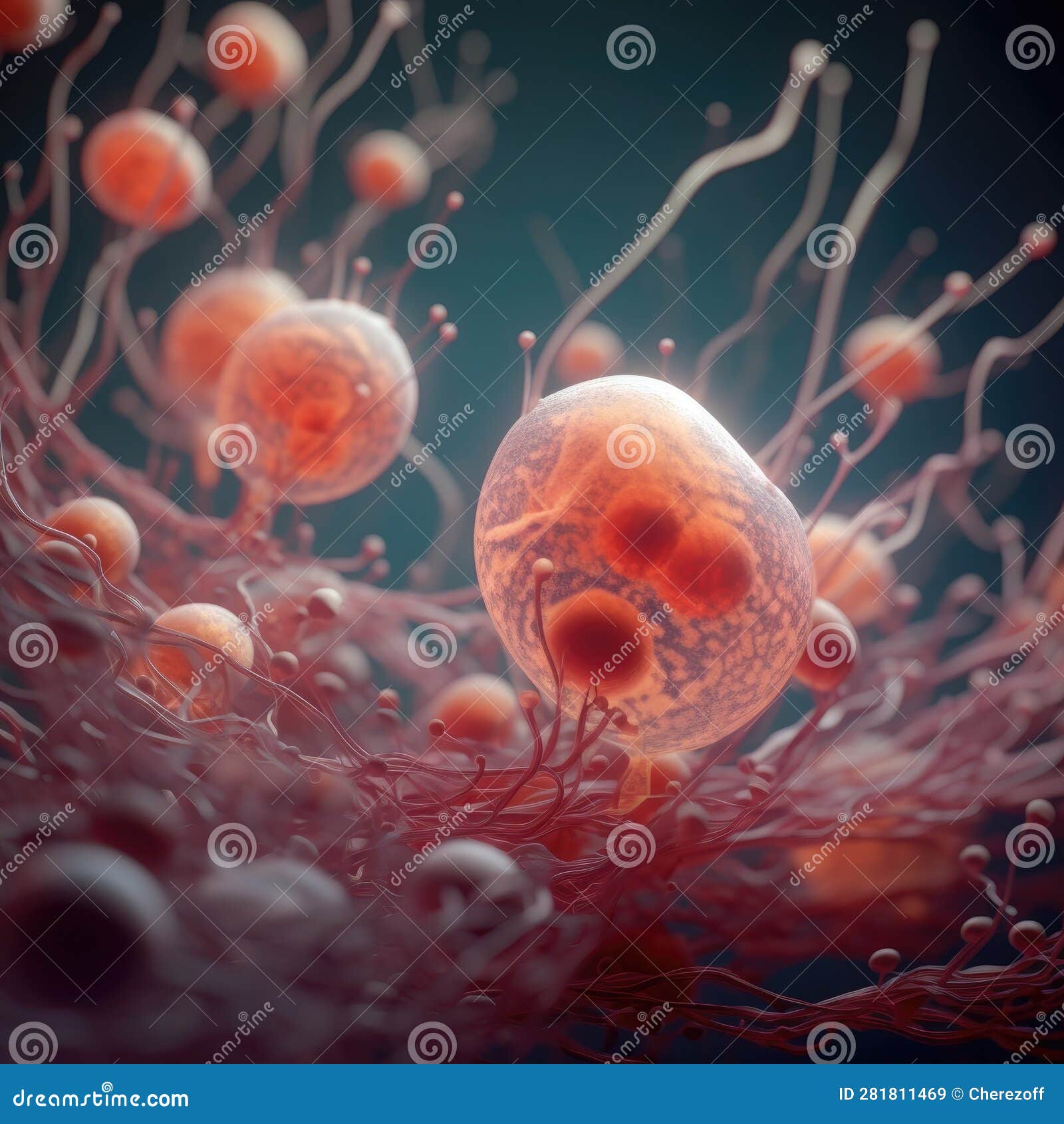 The World of Microorganisms Stock Illustration - Illustration of ...