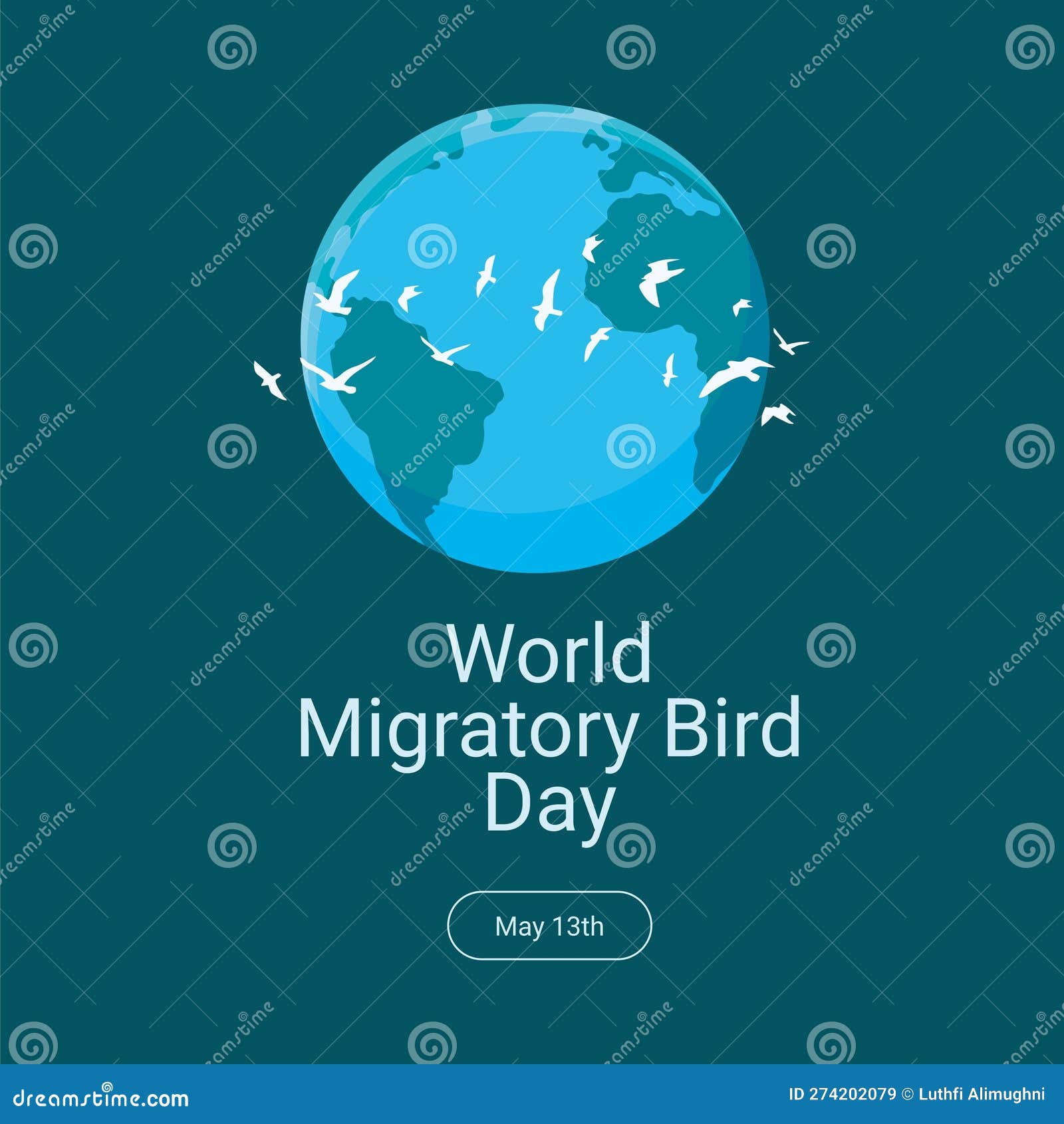 World Day Of Migratory Birds. Template For Background, Banner, Postcard ... World Day Of Migratory Birds. Template For Background, Banner, Postcard ...