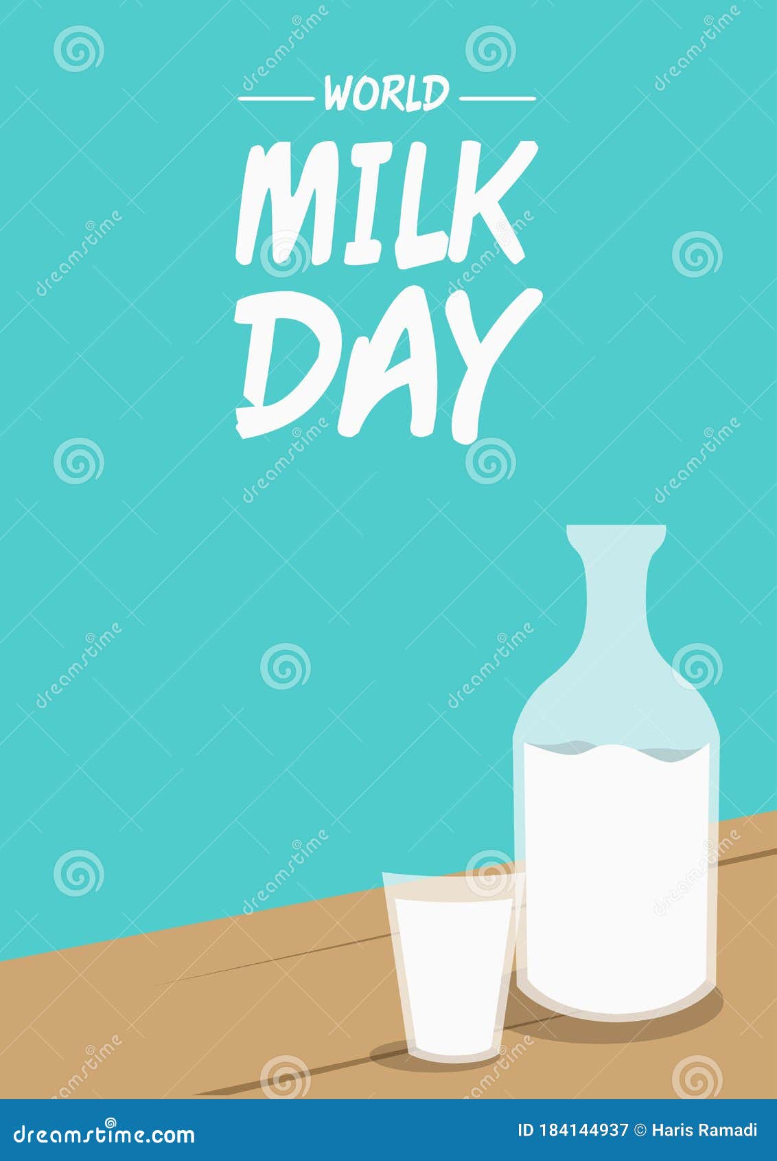 World Milk Day Vertical Poster Template Stock Vector - Illustration of ...