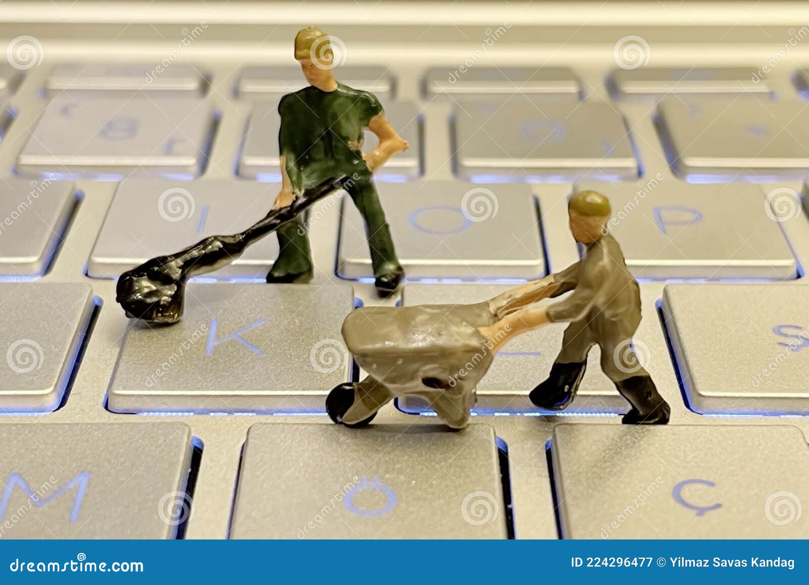 It World and Miniature Working People. Stock Image - Image of holiday ...