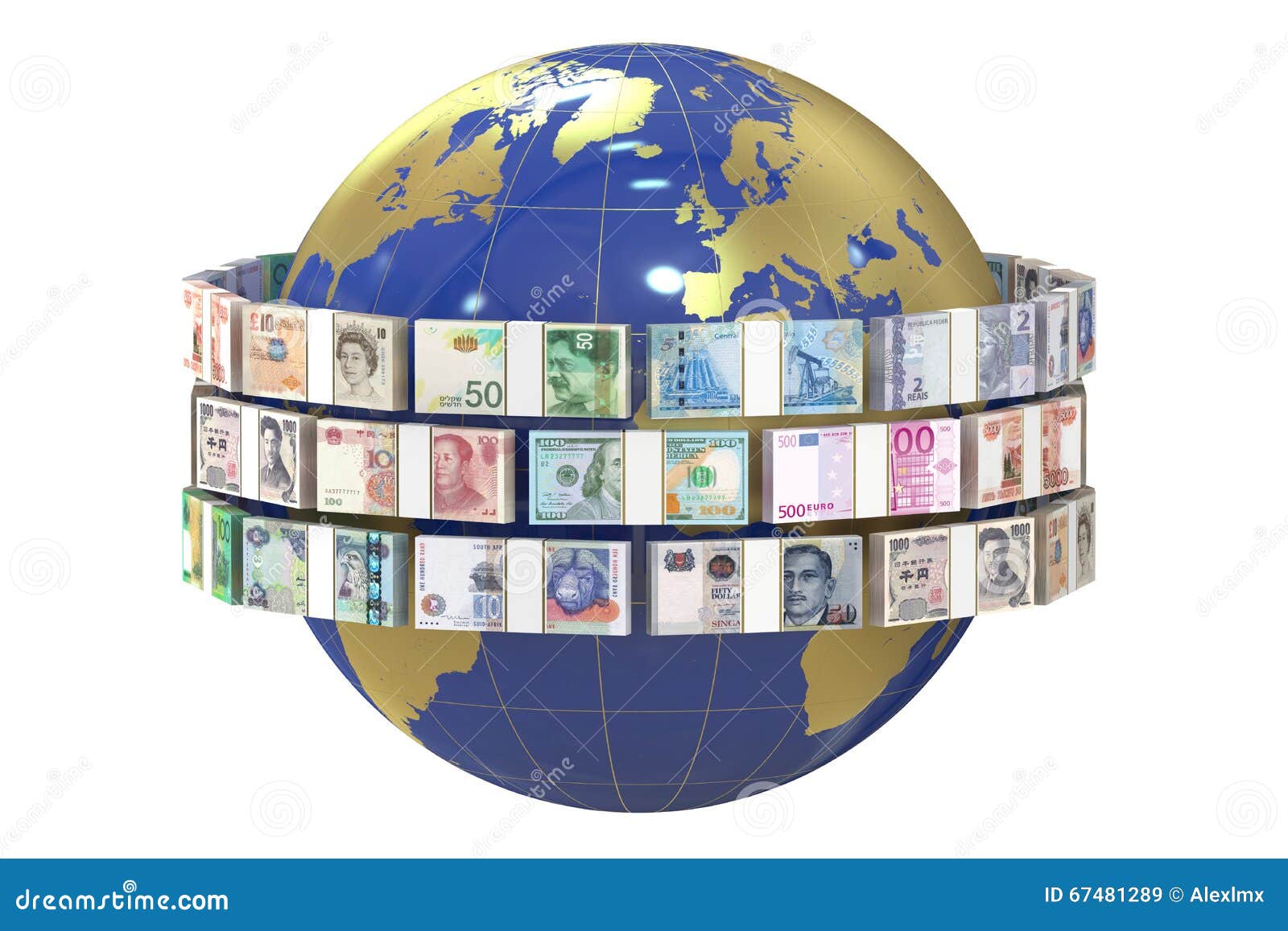Money World Set Global Vector Earth Illustration Philanthropy ...