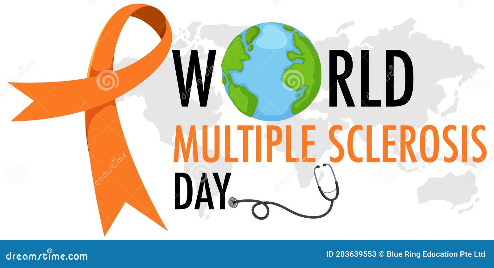 World Multiple Sclerosis Day Logo or Banner Stock Vector - Illustration ...