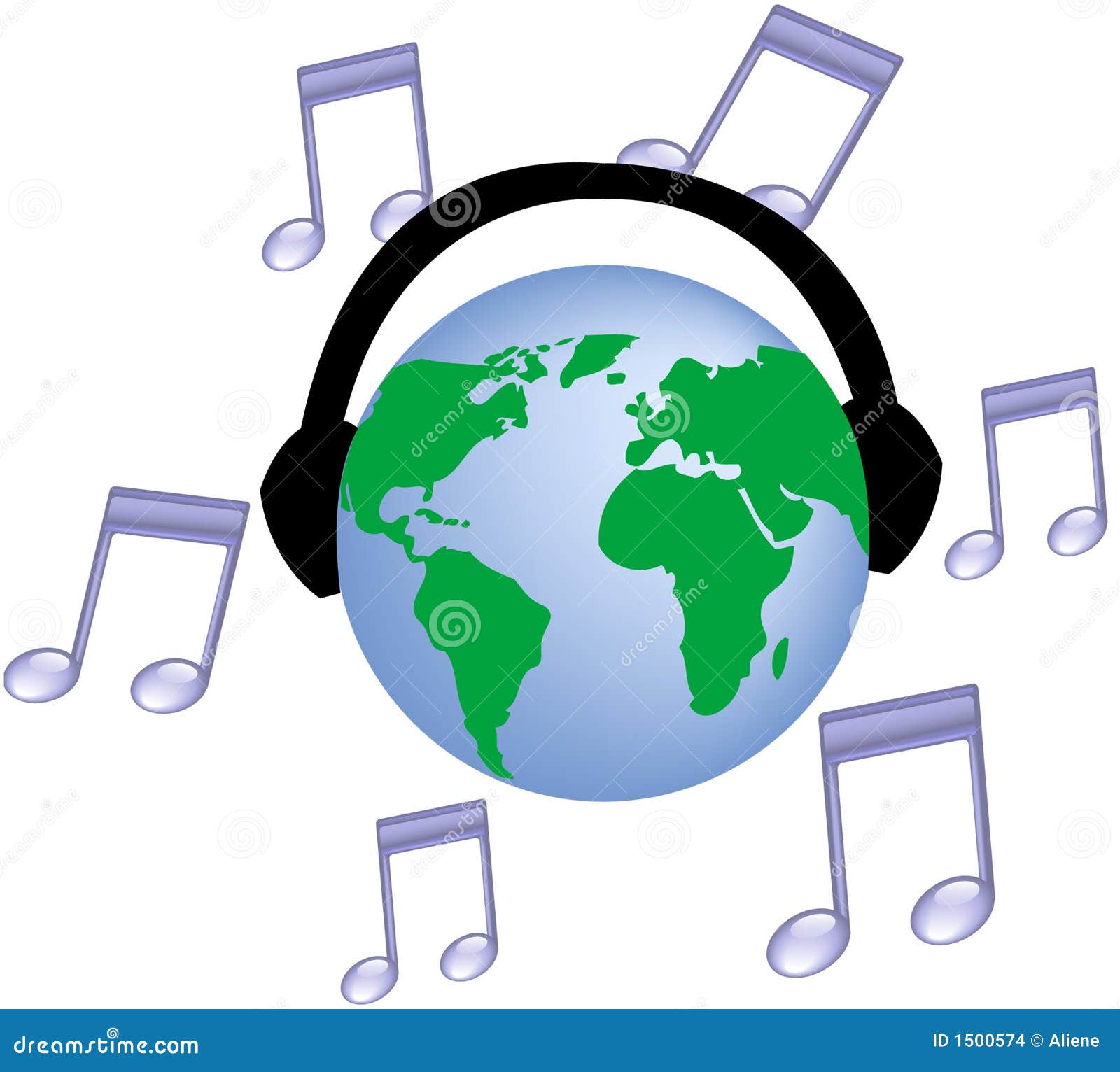 World Music stock vector. Illustration of enjoyment, globe - 1500574