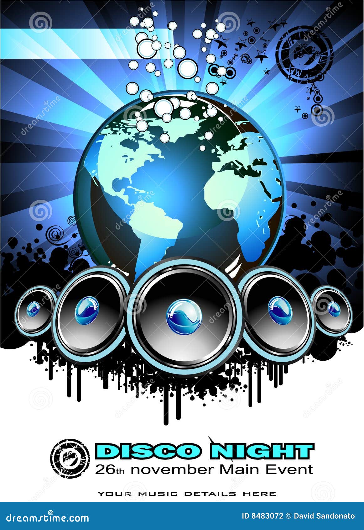 World Music Event Background Stock Vector - Illustration of disco ...