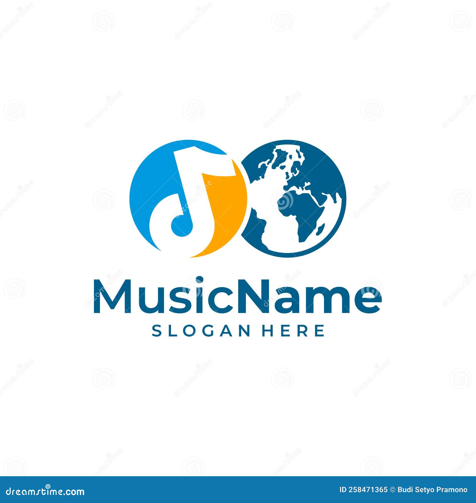 World Music Logo Template Design Vector, Emblem, Design Concept ...