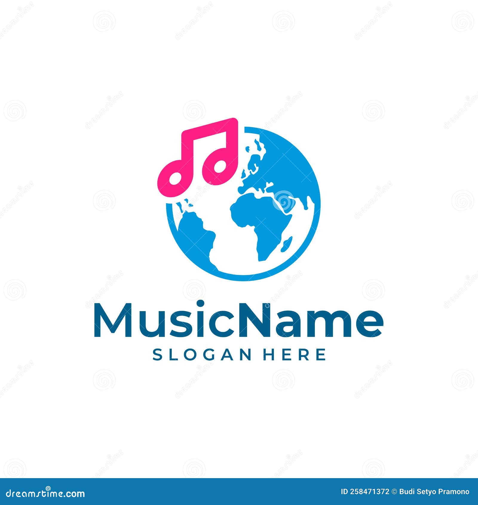 World Music Logo Template Design Vector, Emblem, Design Concept ...