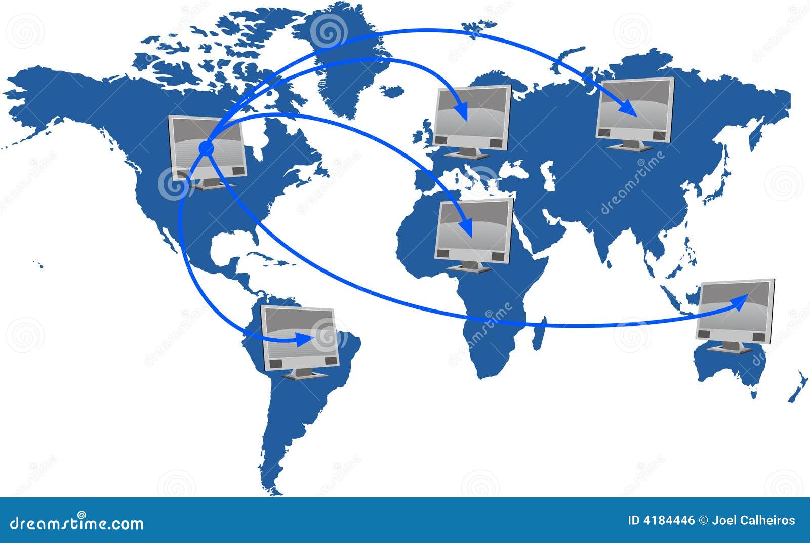 World network stock vector. Illustration of internet, africa - 4184446