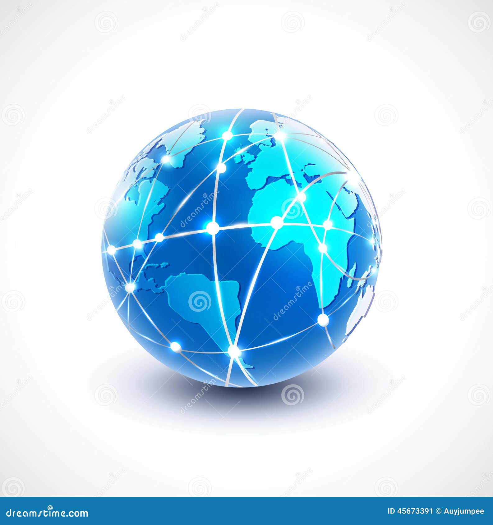 World Network Communication and Technology, Vector & Illustration Stock ...