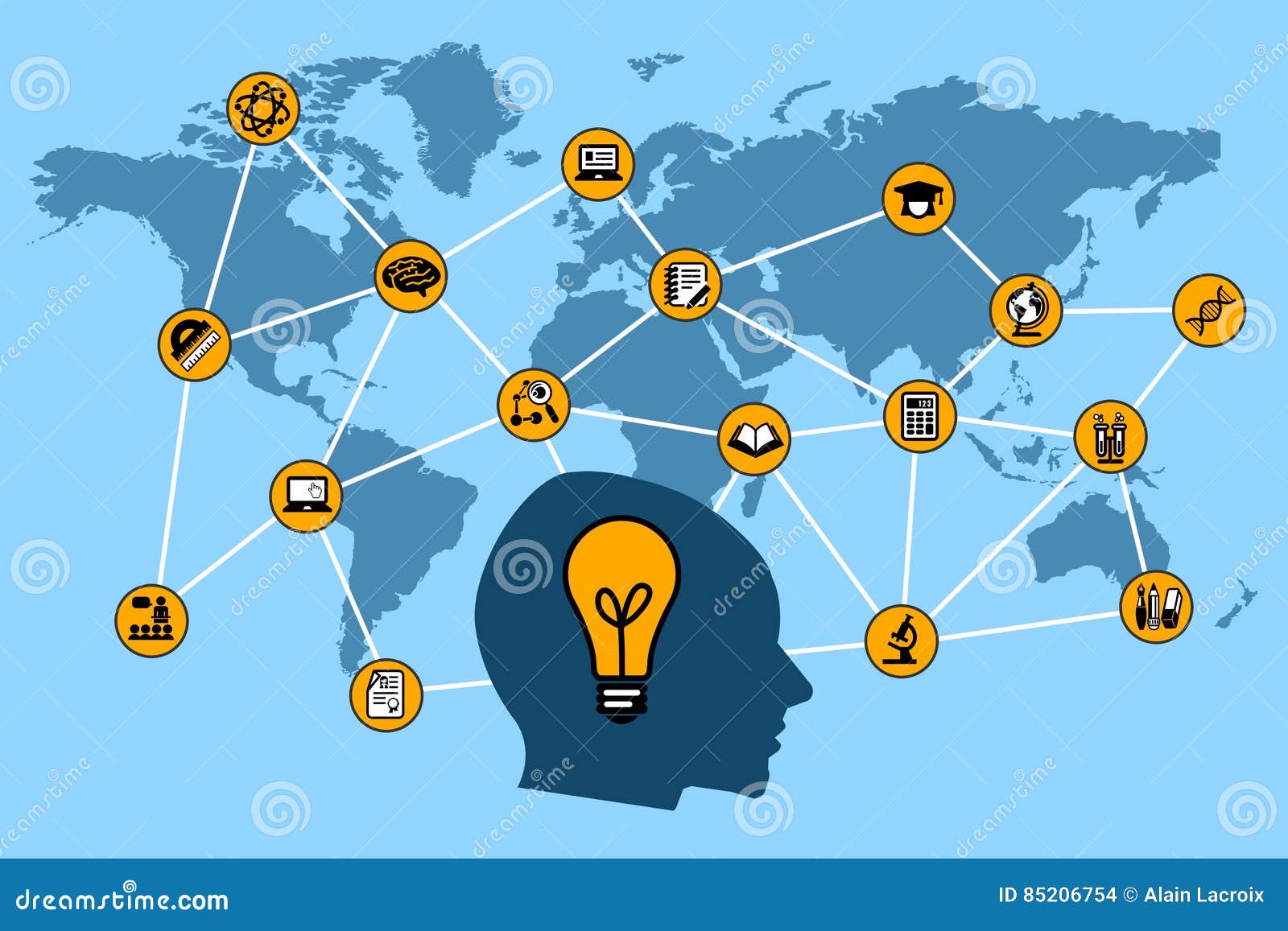 World network stock illustration. Illustration of ideas - 85206754