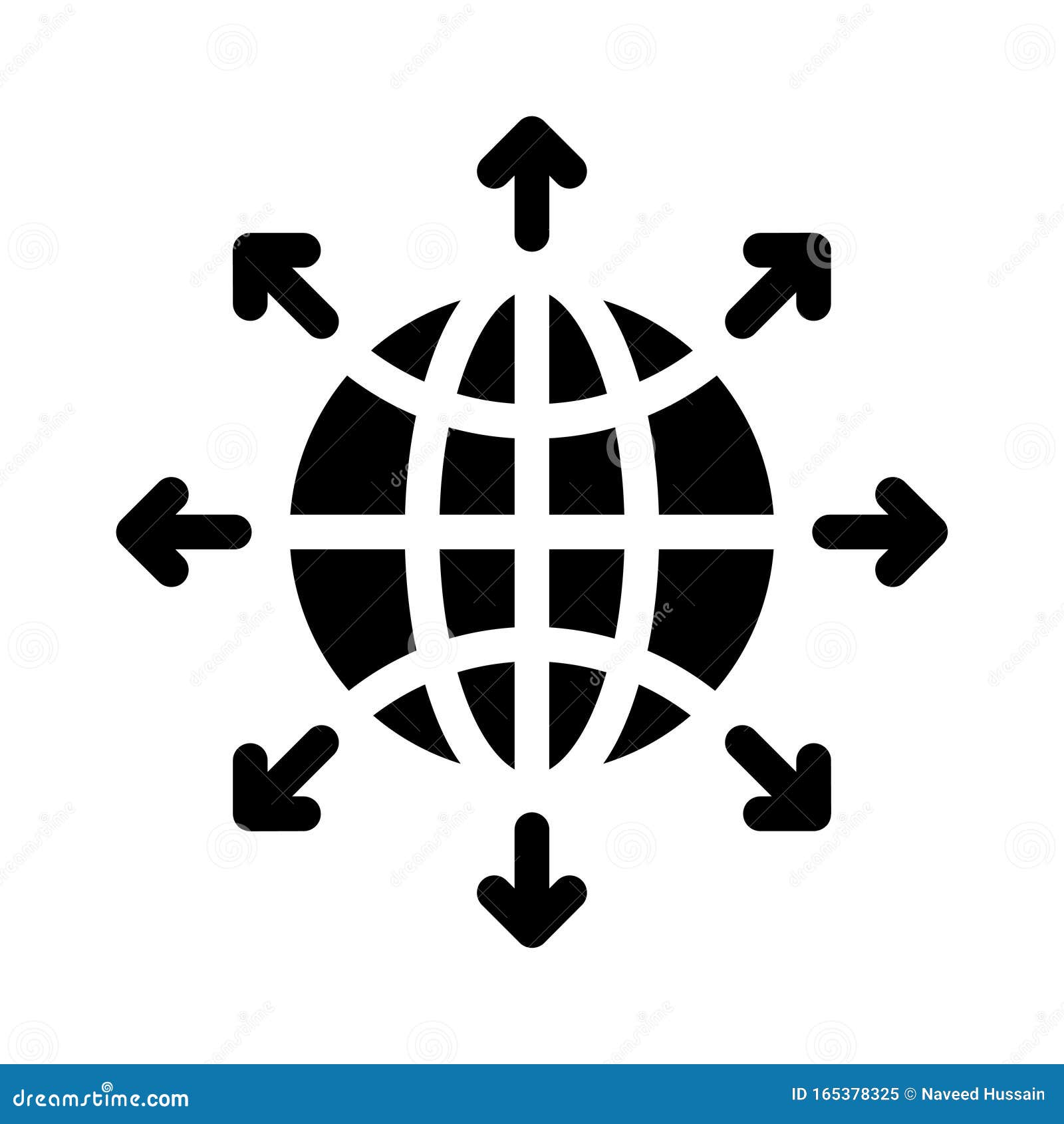 World Network Vector Glyph Flat Icon Stock Vector - Illustration of ...
