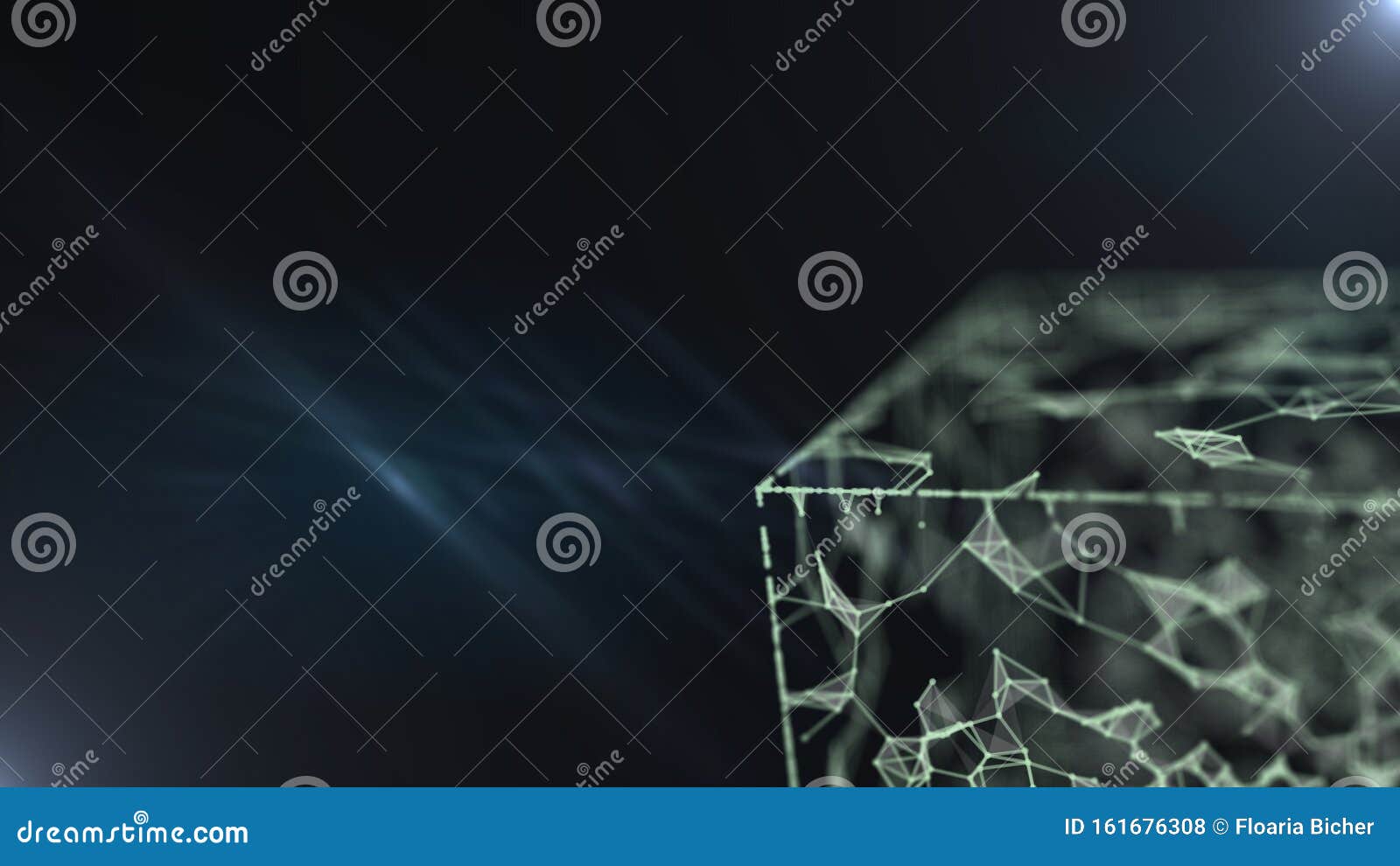 World Network Inside Transparent Cyber Cube on Black. Stock ...