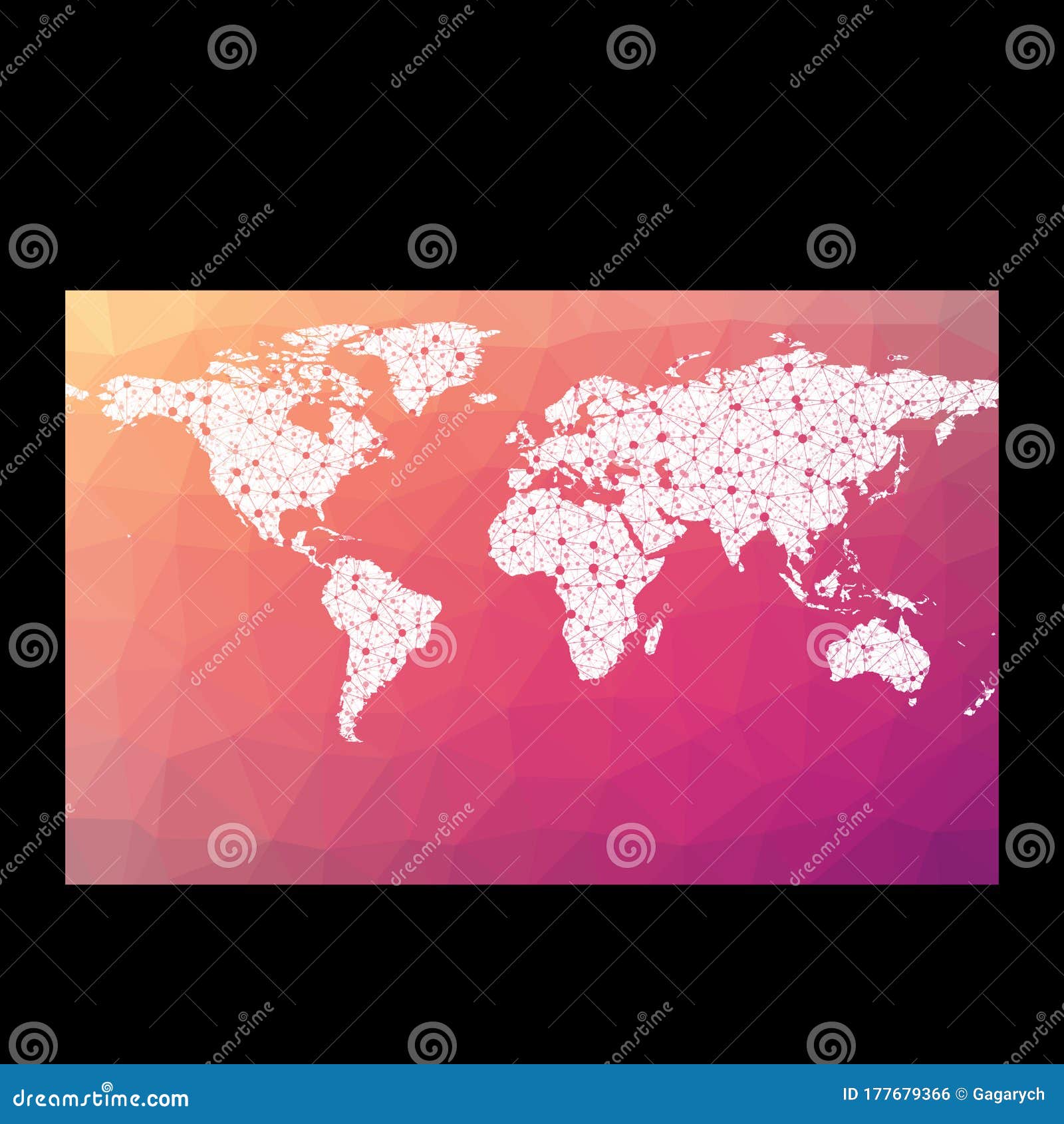 World network map. stock vector. Illustration of constellation - 177679366