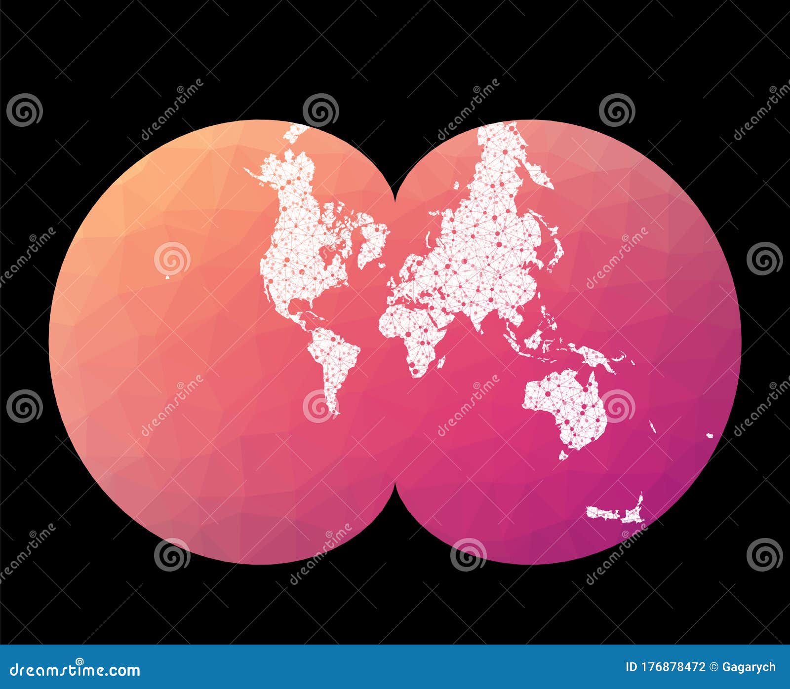 World network map. stock vector. Illustration of chart - 176878472