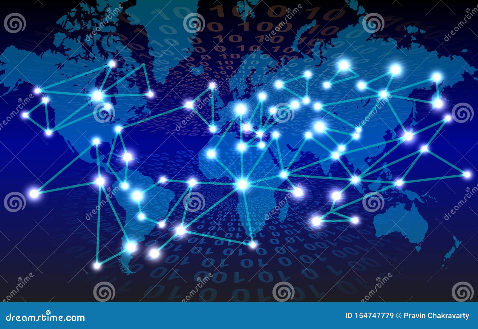 World Network Technology. Technology Communication . Stock Illustration ...