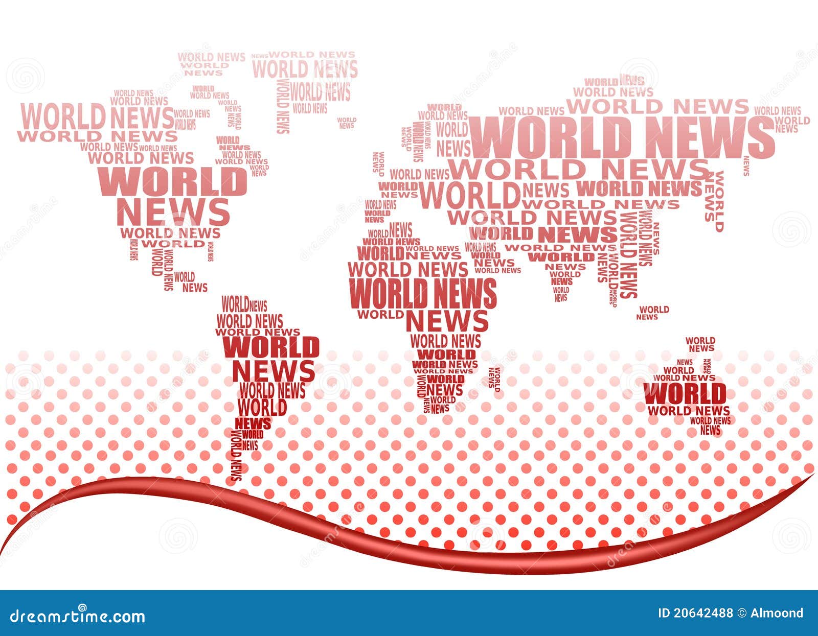 World News Concept. Abstract World Map Stock Vector - Illustration of ...