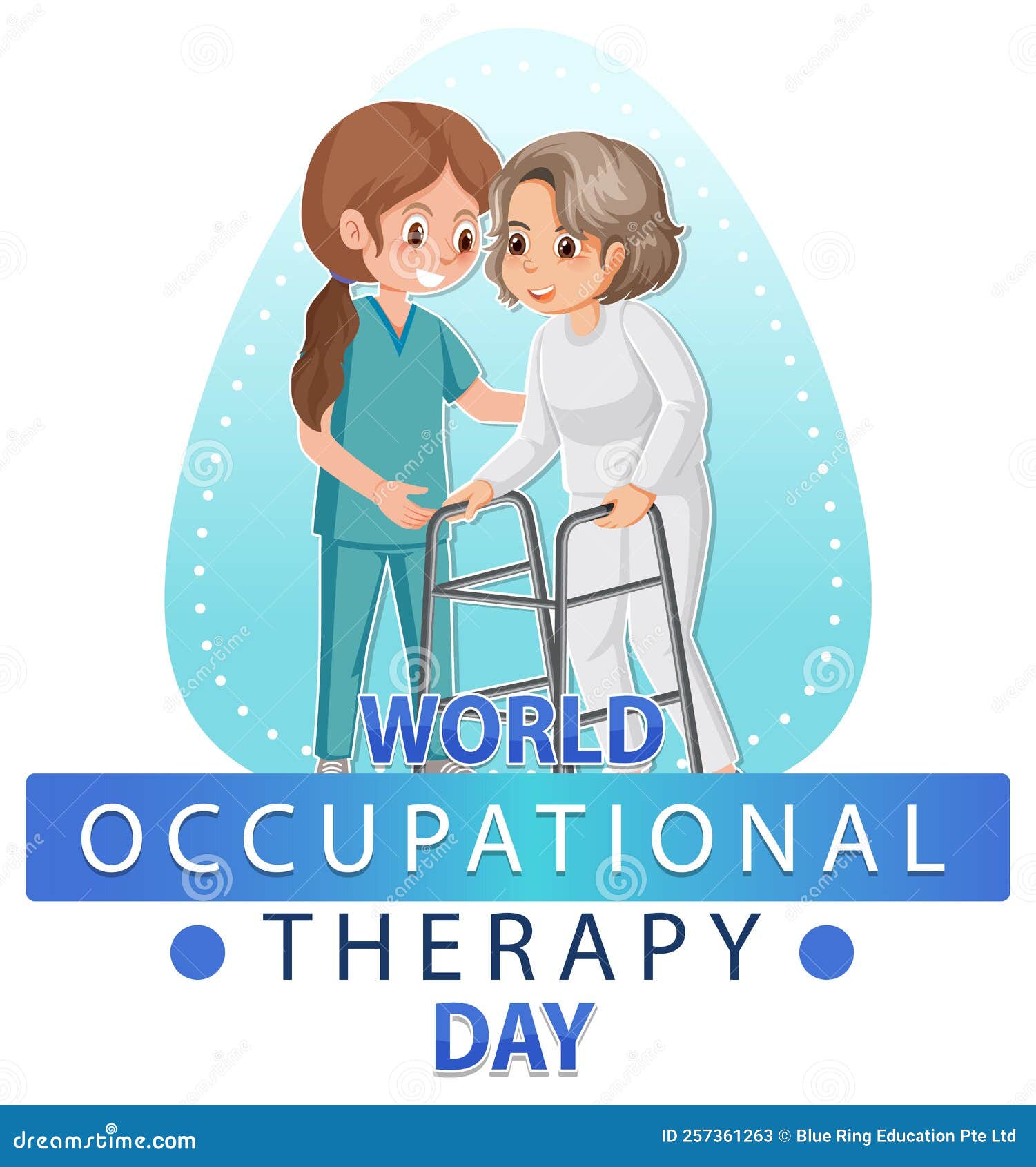 World Occupational Therapy Day Text Banner Design Stock Vector ...