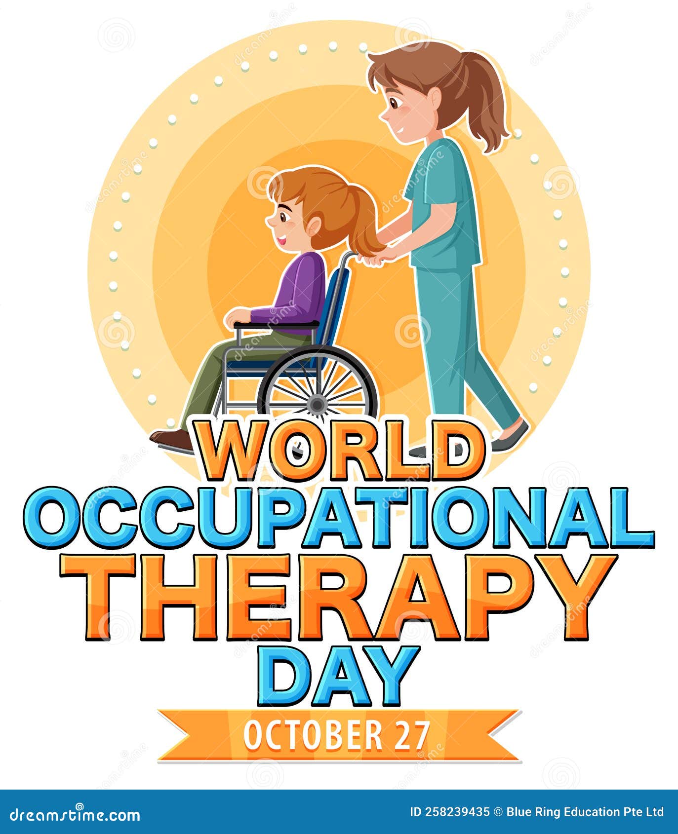 World Occupational Therapy Day Text Banner Design Stock Vector ...