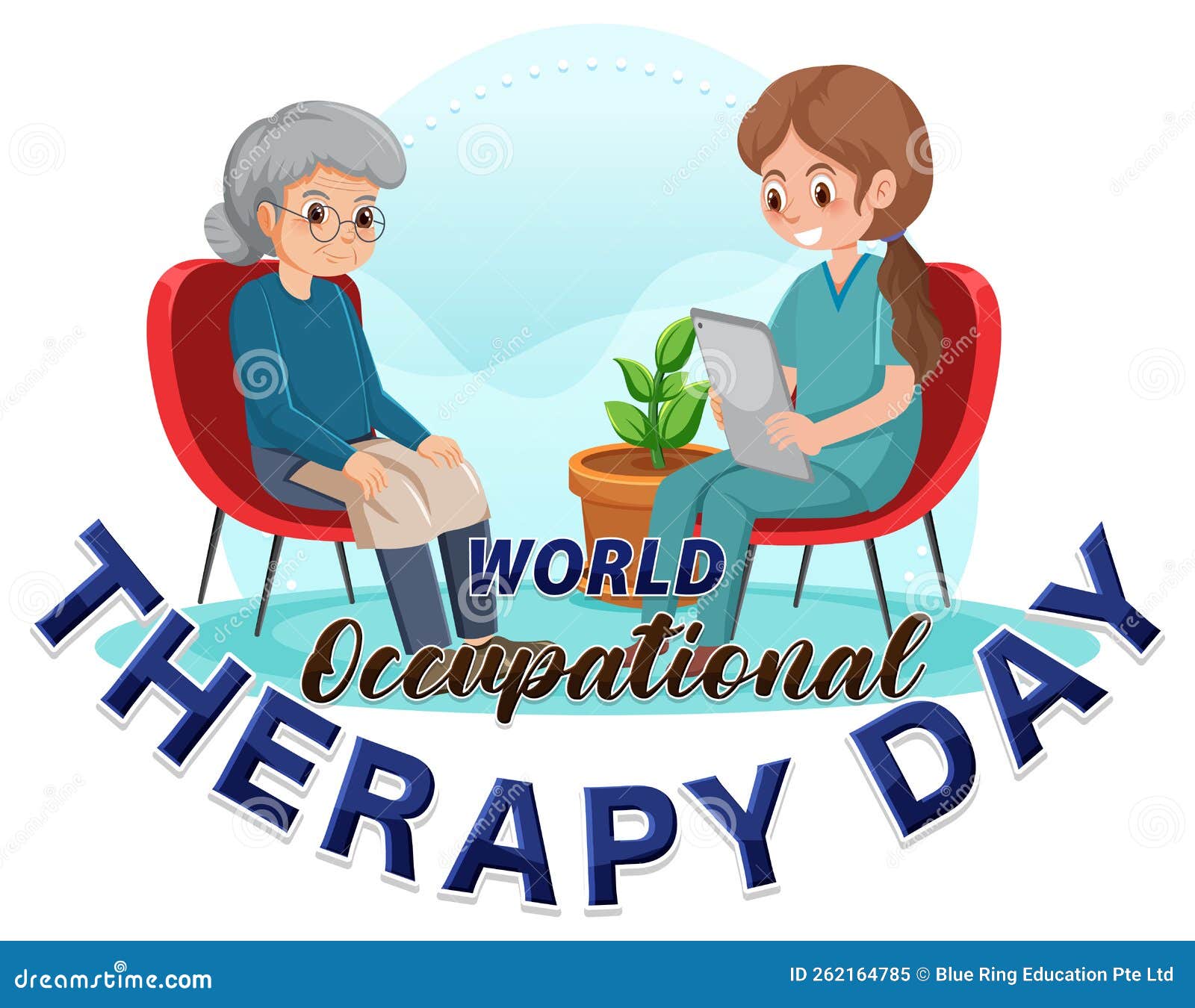 World Occupational Therapy Day Text Banner Design Stock Vector ...