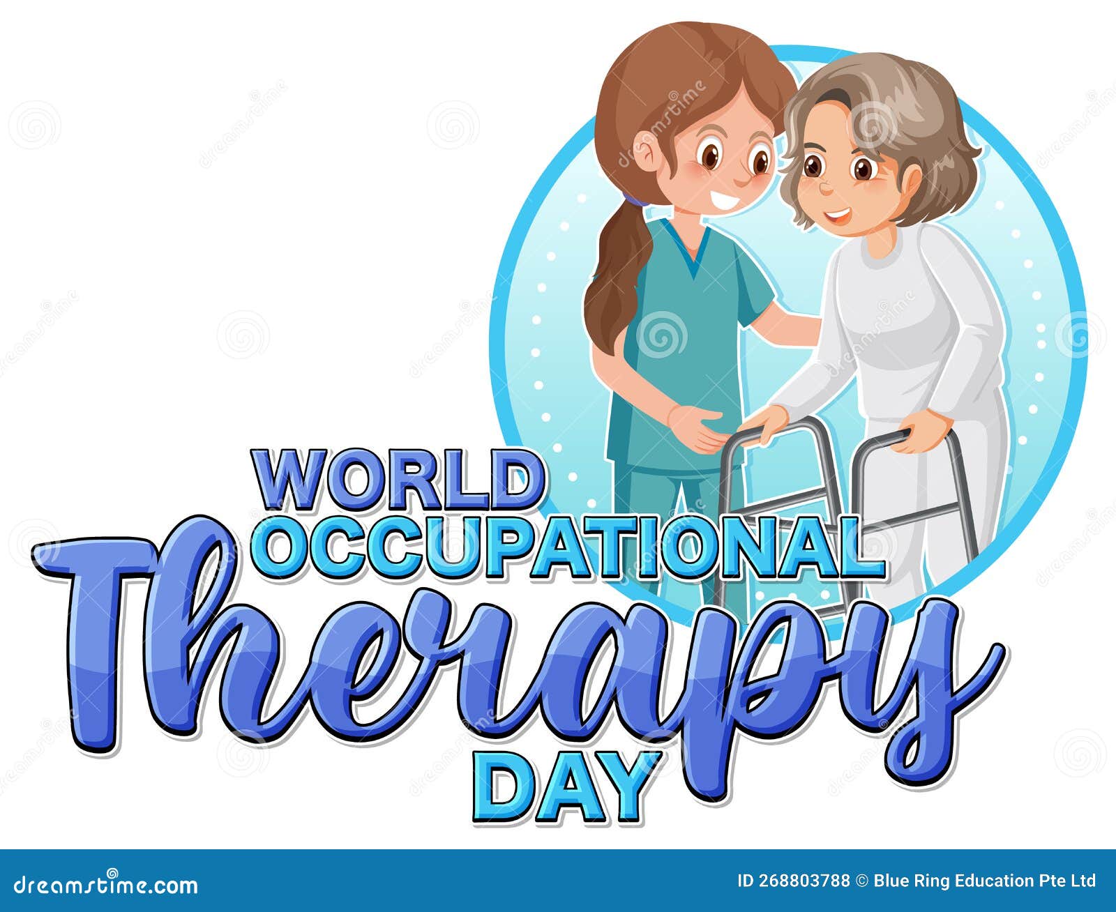 World Occupational Therapy Day Text Banner Design Stock Vector ...