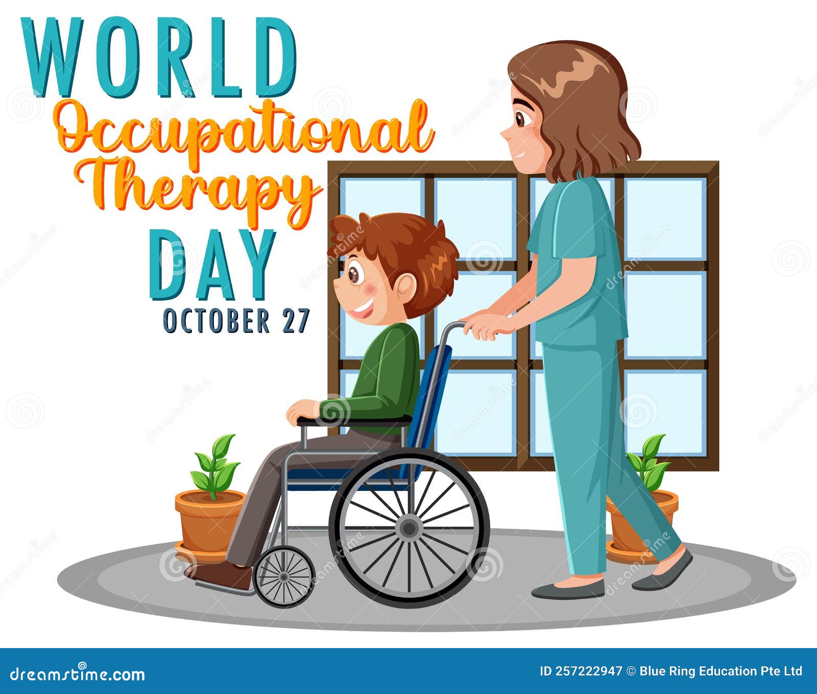 World Occupational Therapy Day Celebration Hand Drawn Cartoon Flat ...