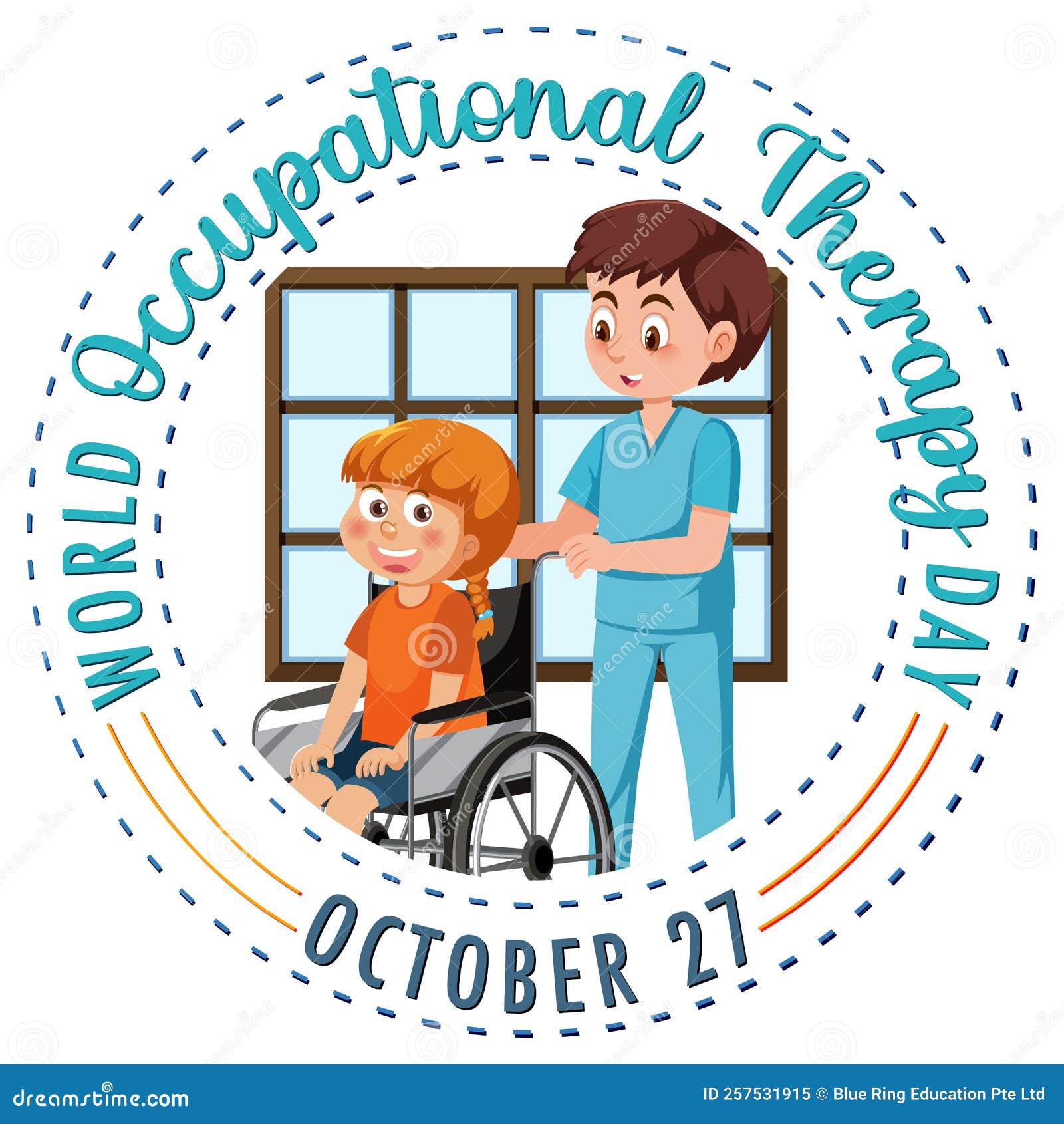 World Occupational Therapy Day Celebration Hand Drawn Cartoon Flat ...