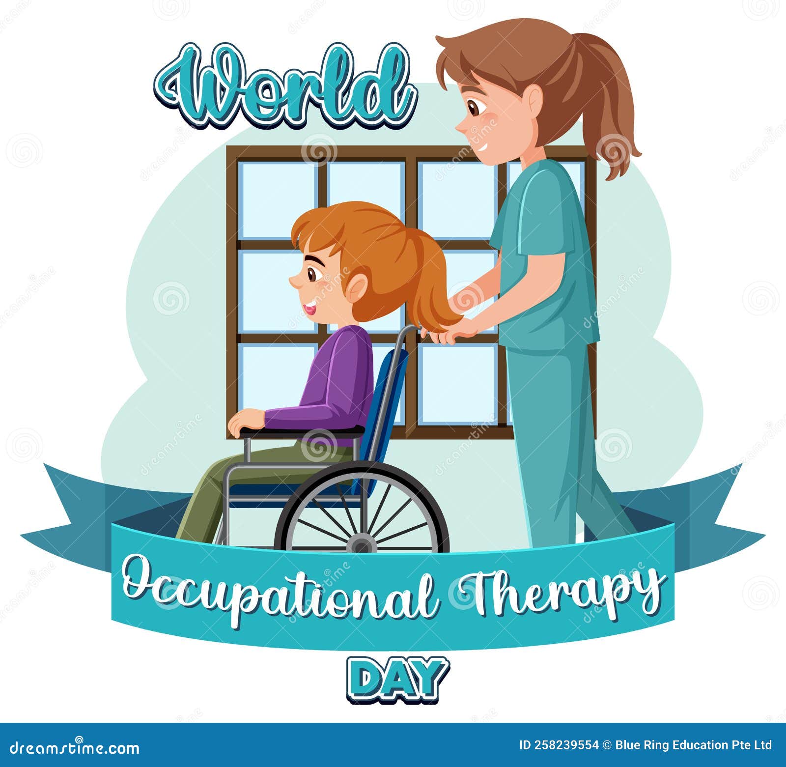 World Occupational Therapy Day Celebration Hand Drawn Cartoon Flat ...