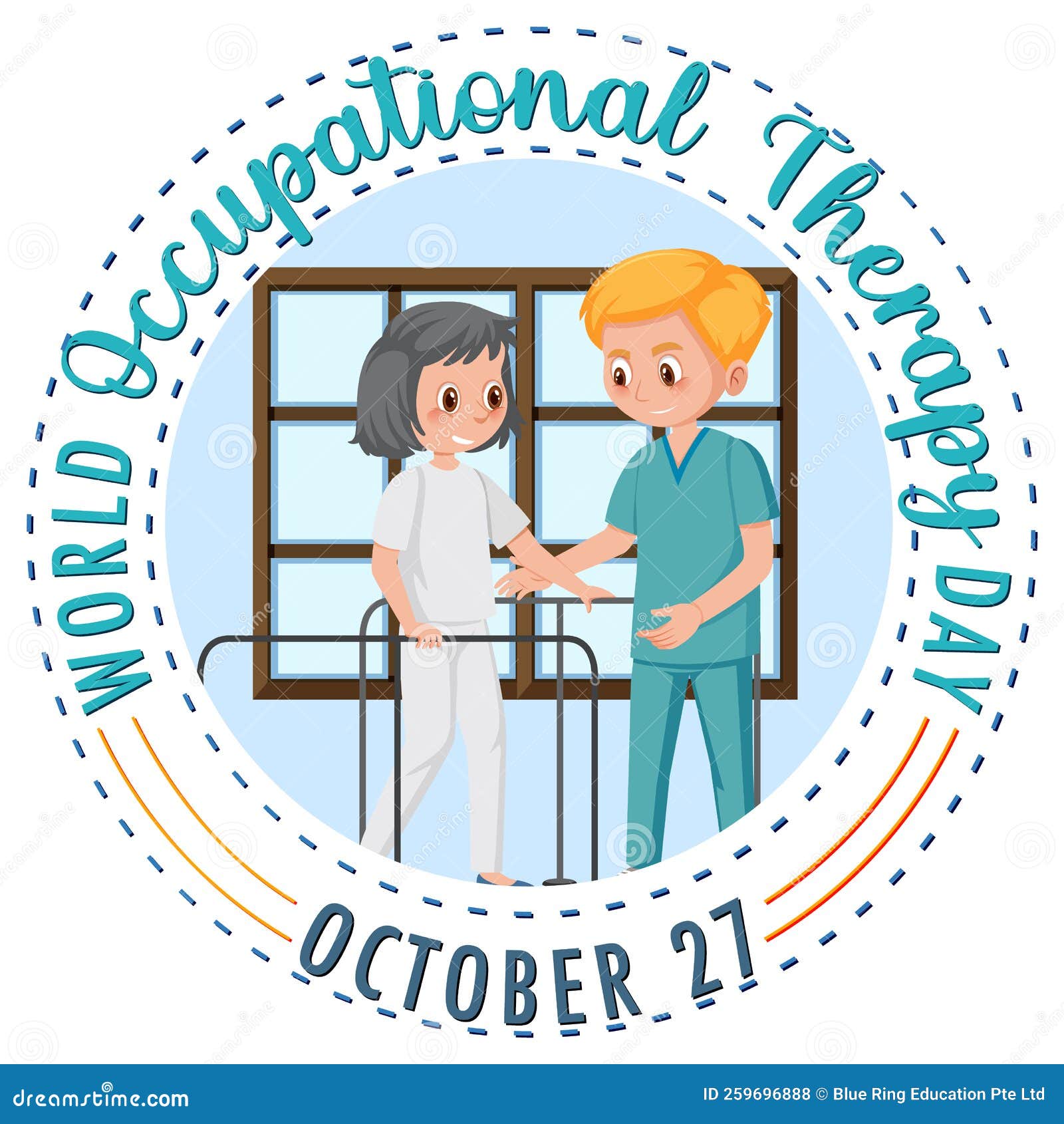 World Occupational Therapy Day Text Design Stock Vector - Illustration ...