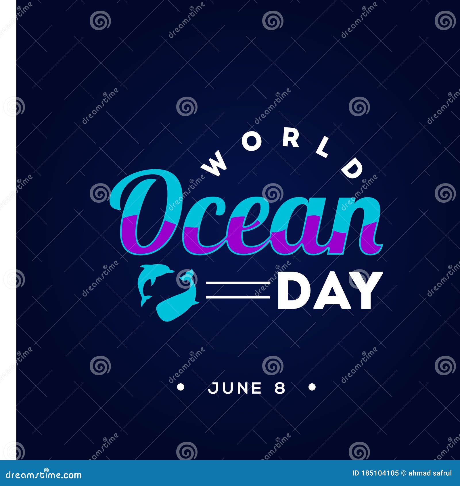 World Oceans Day Vector Design Illustration Stock Vector - Illustration ...