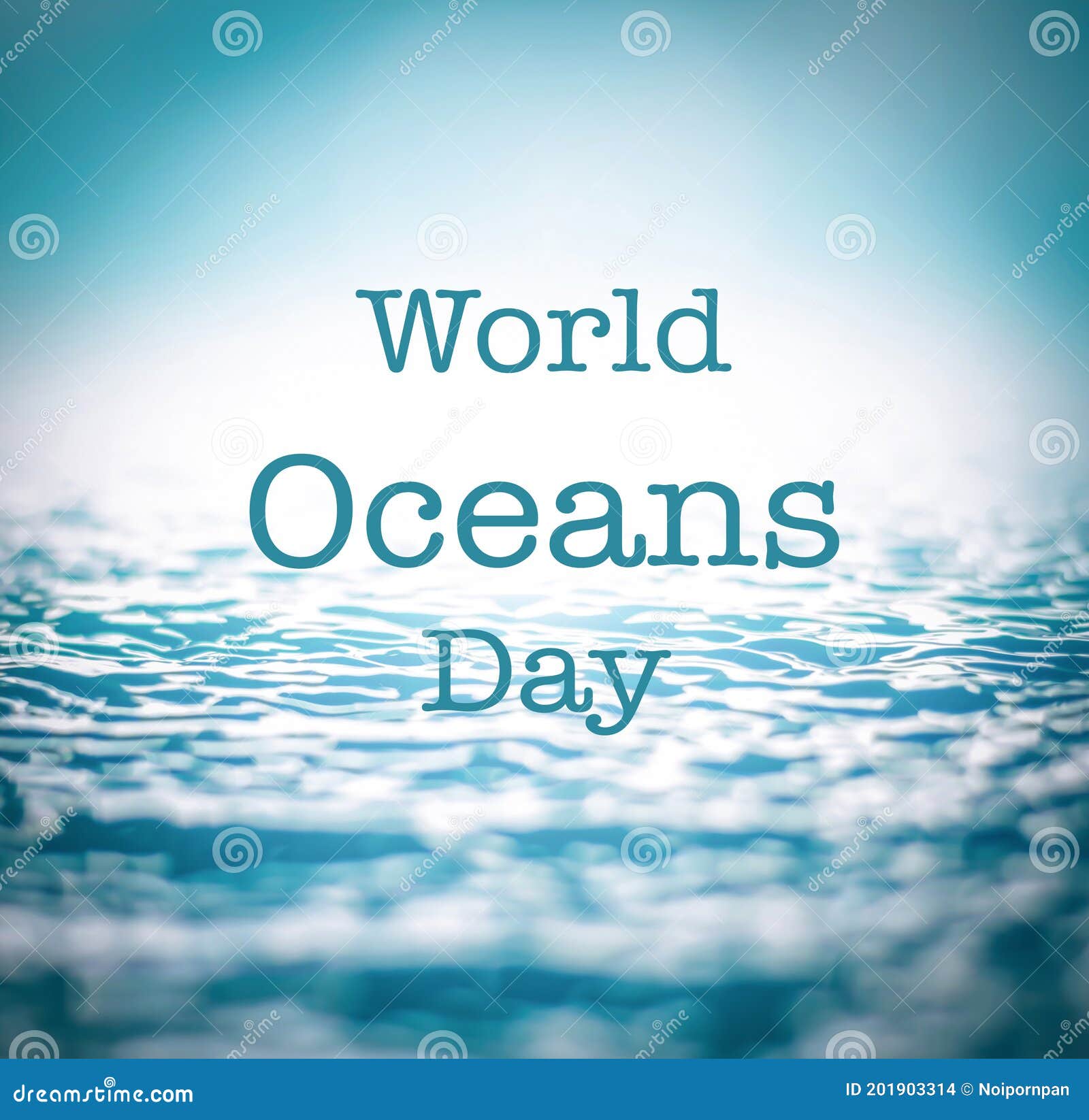 World Oceans Day on Water Background Stock Photo - Image of ecology ...