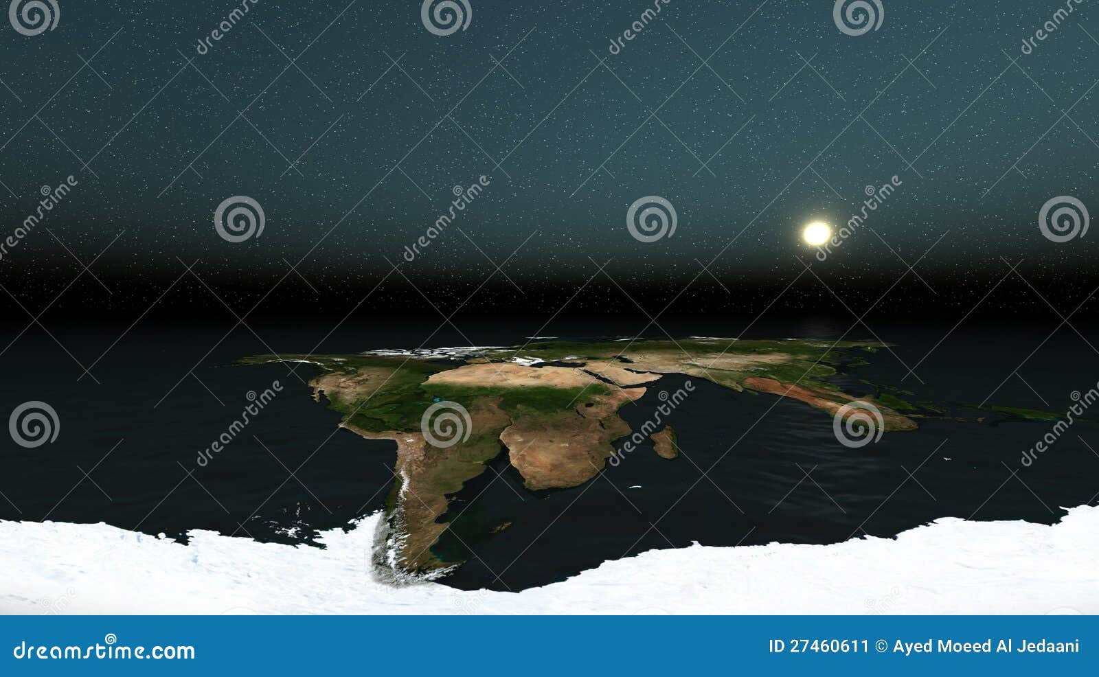 The world and open horizon stock illustration. Illustration of central ...