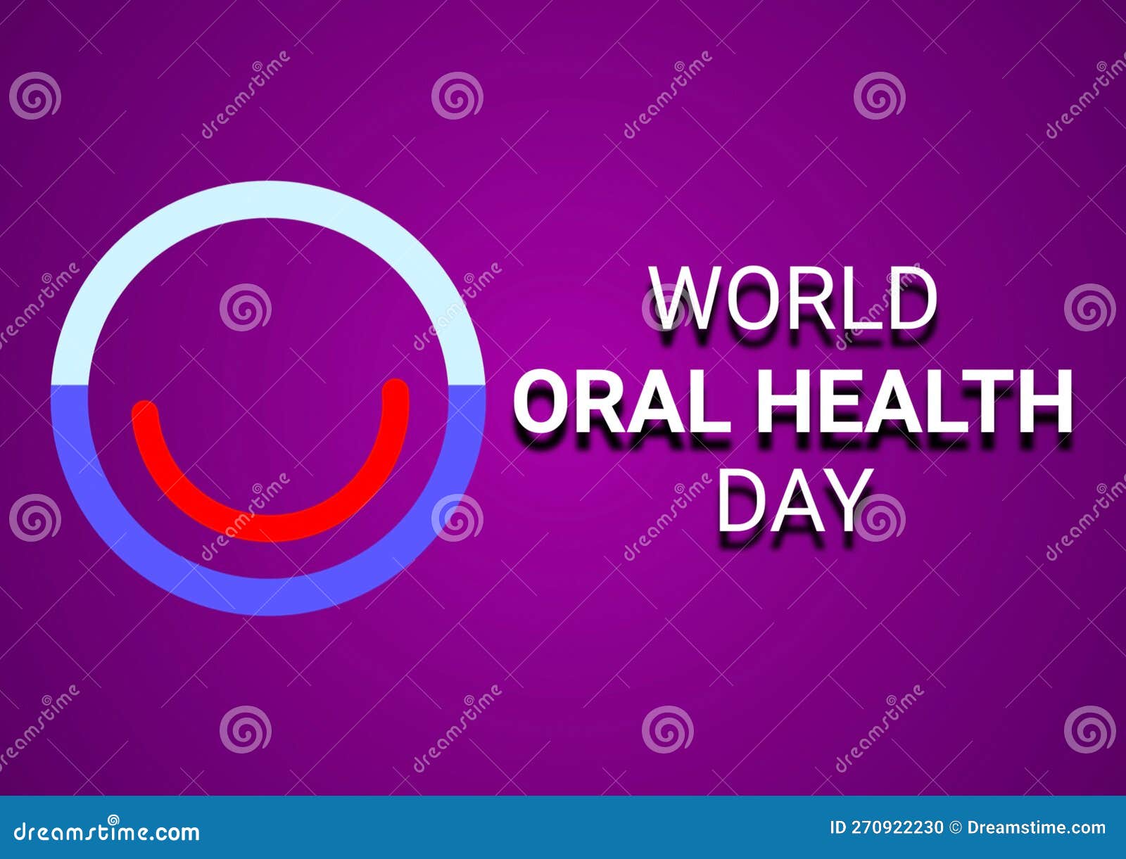 World Oral Health Day On Purple Background Stock Illustration