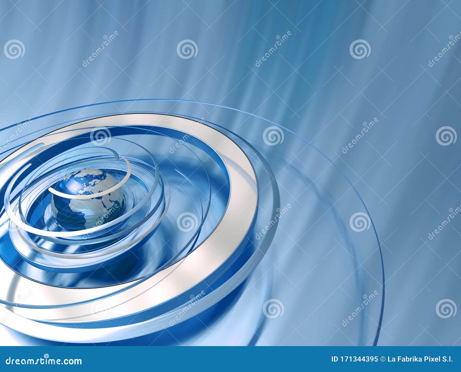 World Orbit Blue and Silver Stock Illustration - Illustration of luxury ...