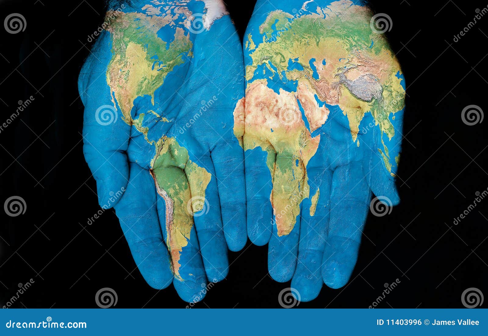 World Map On Hand Businessman, Hologram Stock Image | CartoonDealer.com ...