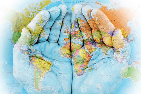 The world in our hands stock image. Image of oceans, united - 43575667