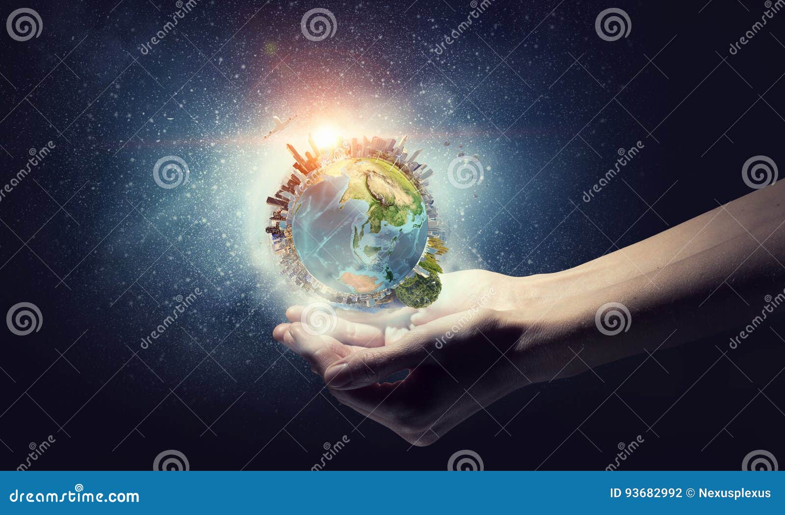 This world in our hands stock photo. Image of palm, people - 93682992