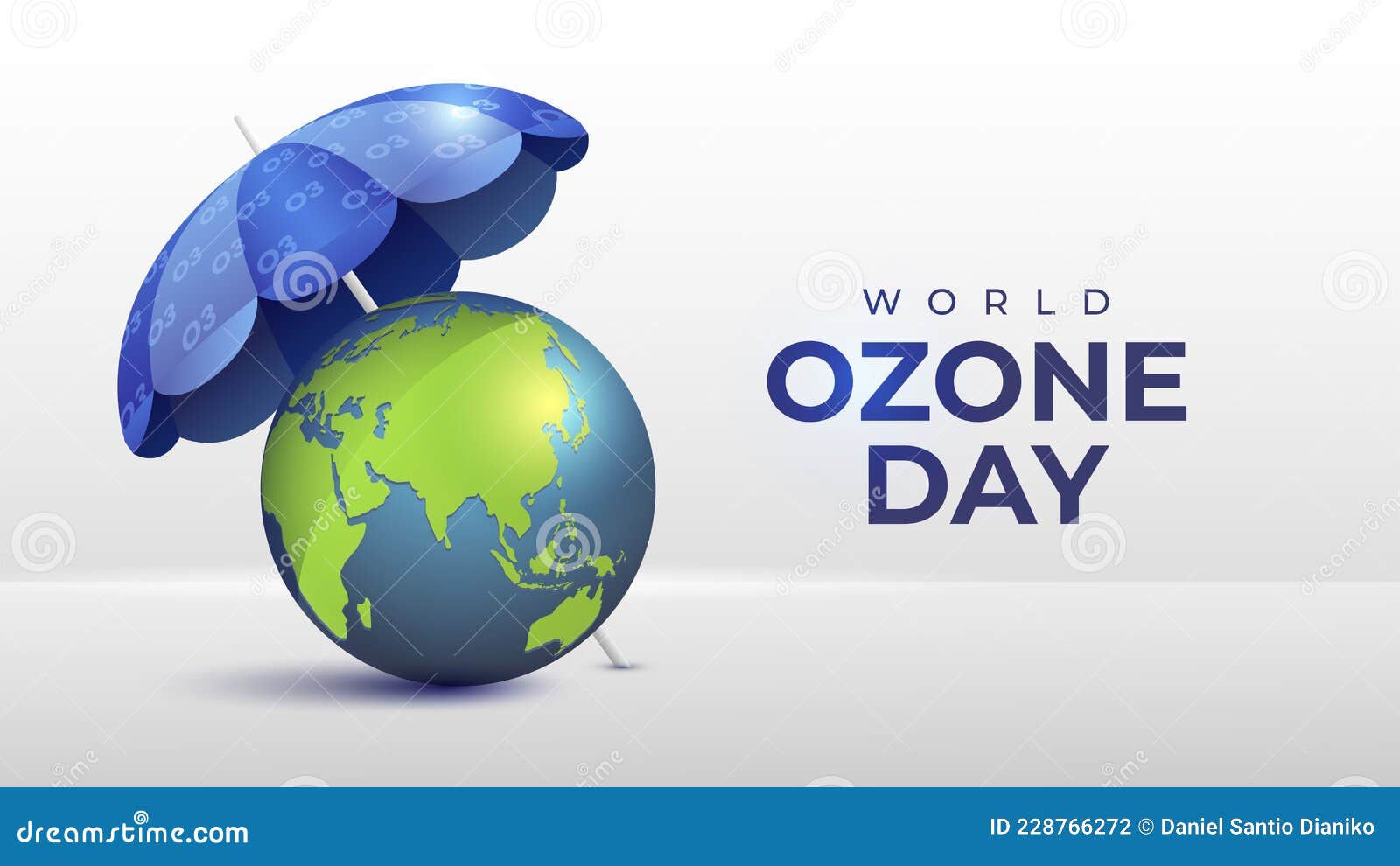 World Ozone Day with Earth and Umbrella Illustration Stock Vector ...