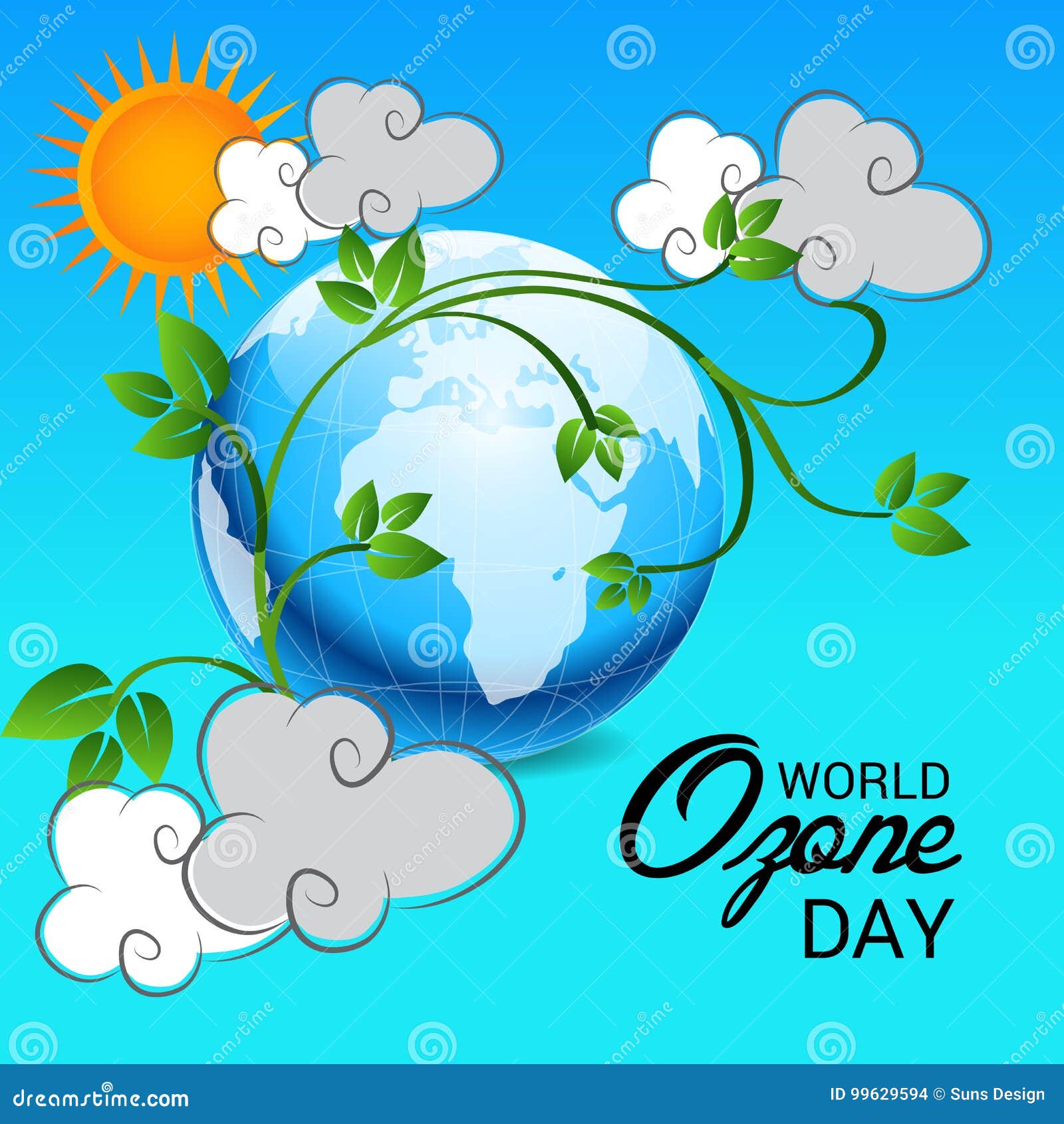 World Ozone Day. stock illustration. Illustration of colorful - 99629594