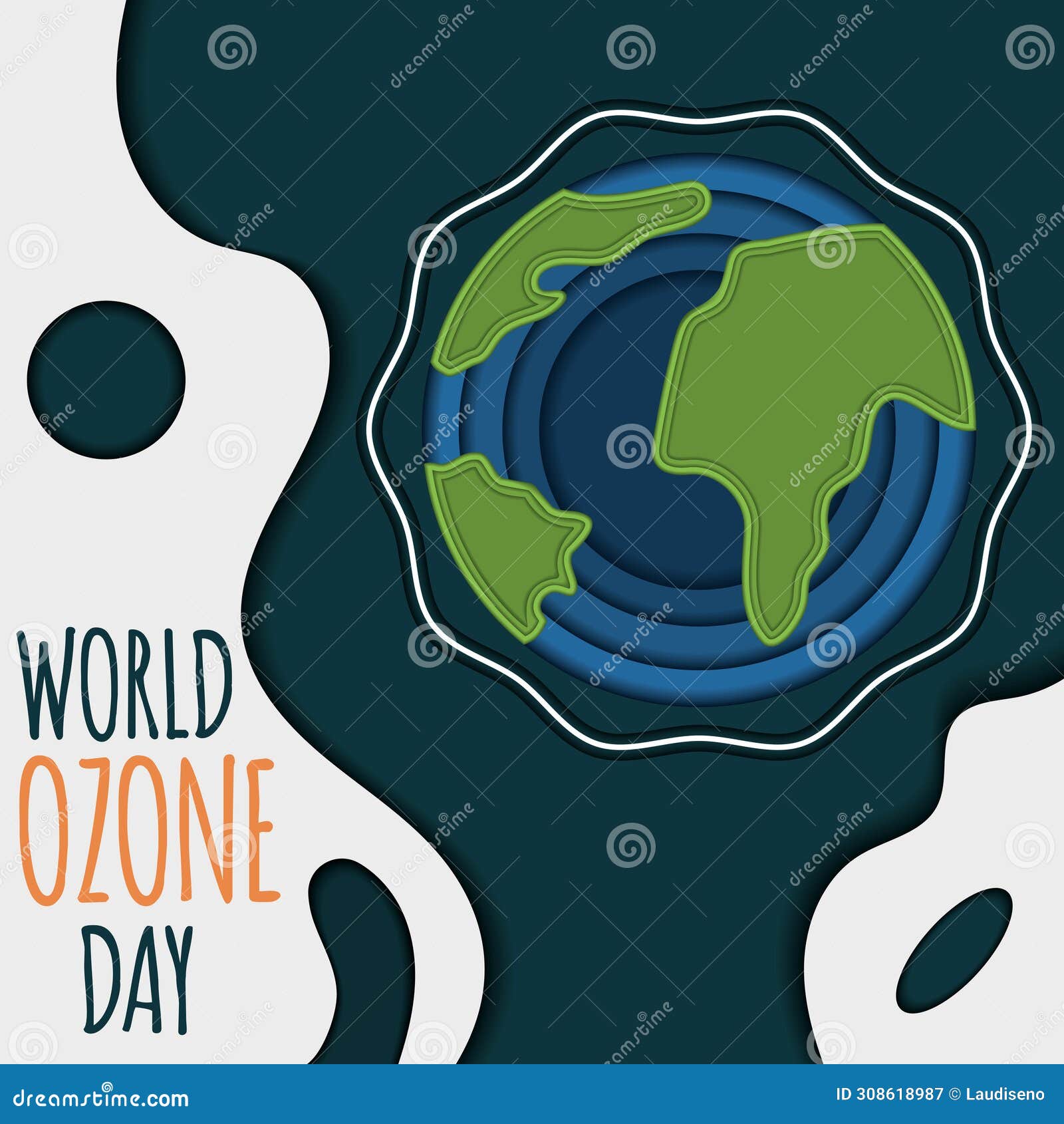World Ozone Day Poster Vector Stock Vector - Illustration of planet ...