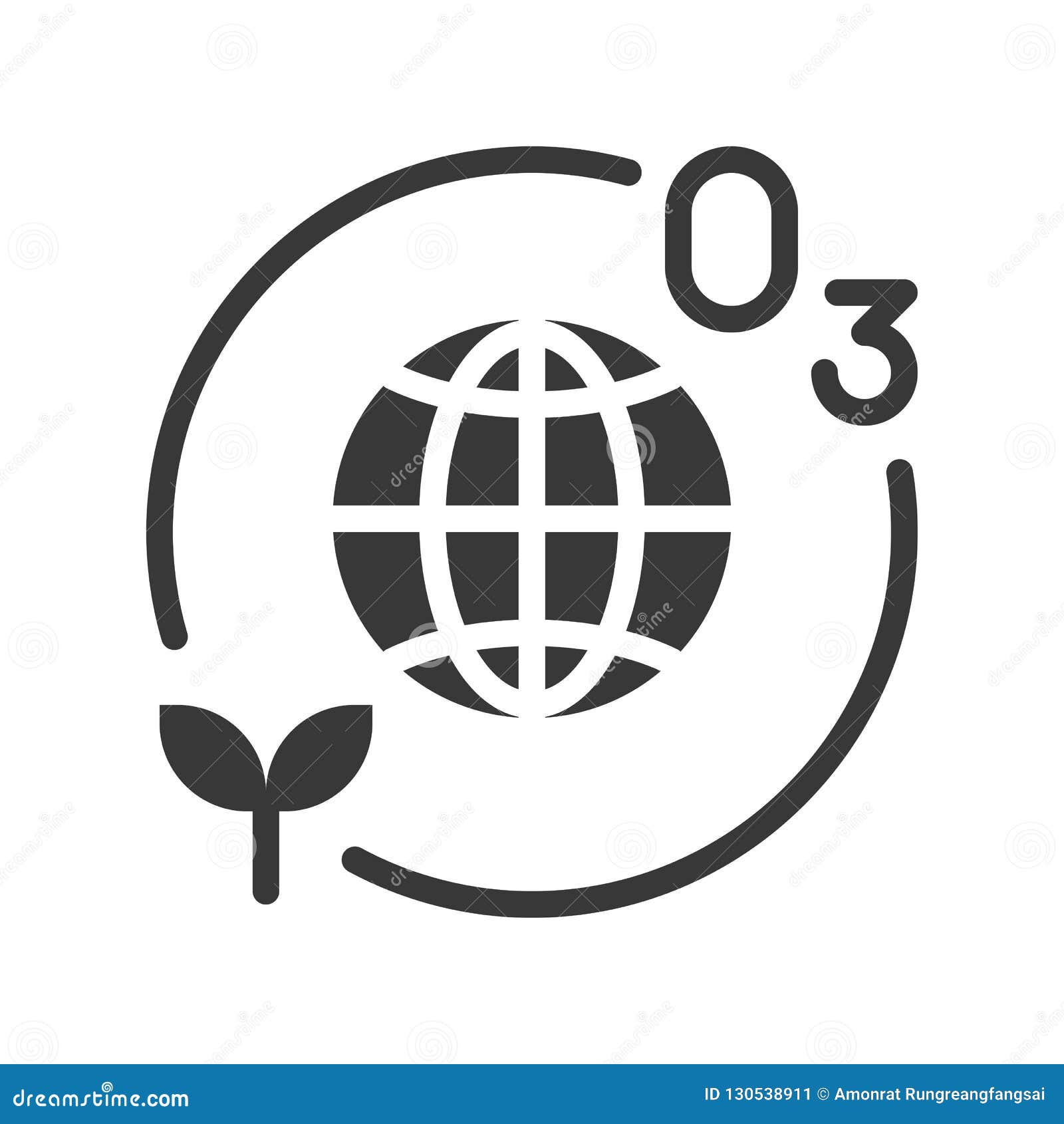 World and Ozone Layer, Solid or Silhouette Icon Stock Vector ...