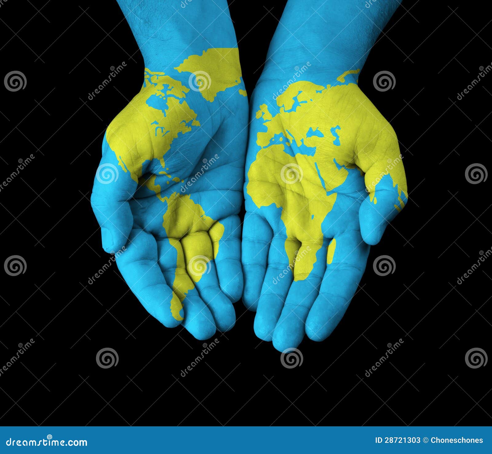 World painted hands stock image. Image of america, future - 28721303