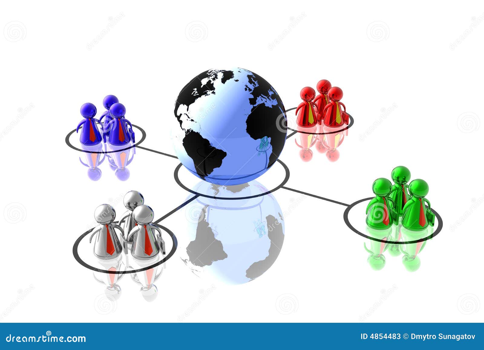 World Partnership 3d Illustration Stock Illustration - Illustration of ...