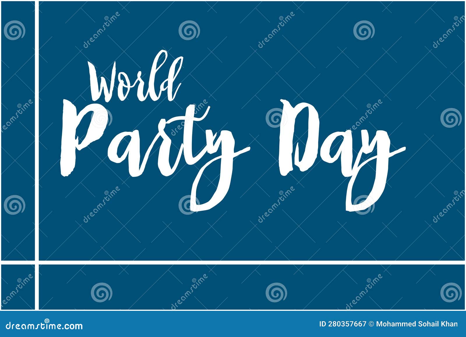 World Party Day Bold Typography Text Lettering Quote Vector Design ...