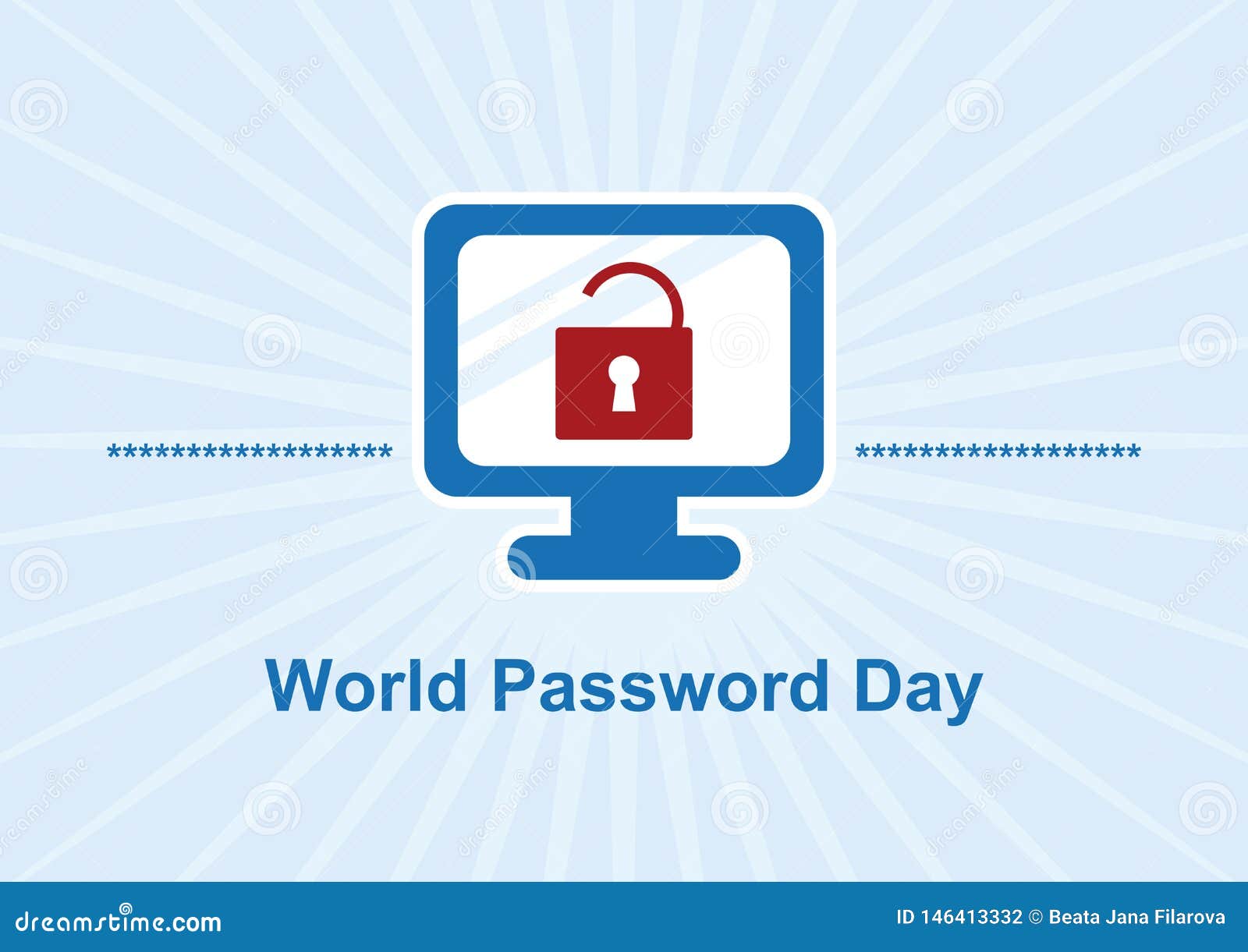 World Password Day vector stock vector. Illustration of office - 146413332